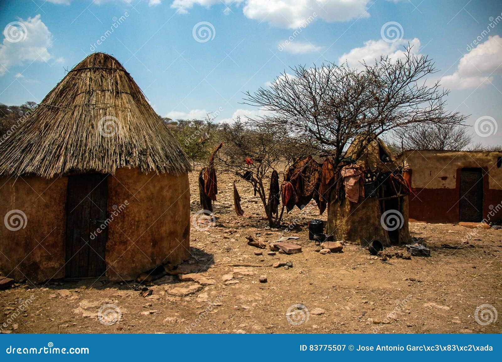 Village Himba stock image. Image of natural, authentic - 83775507