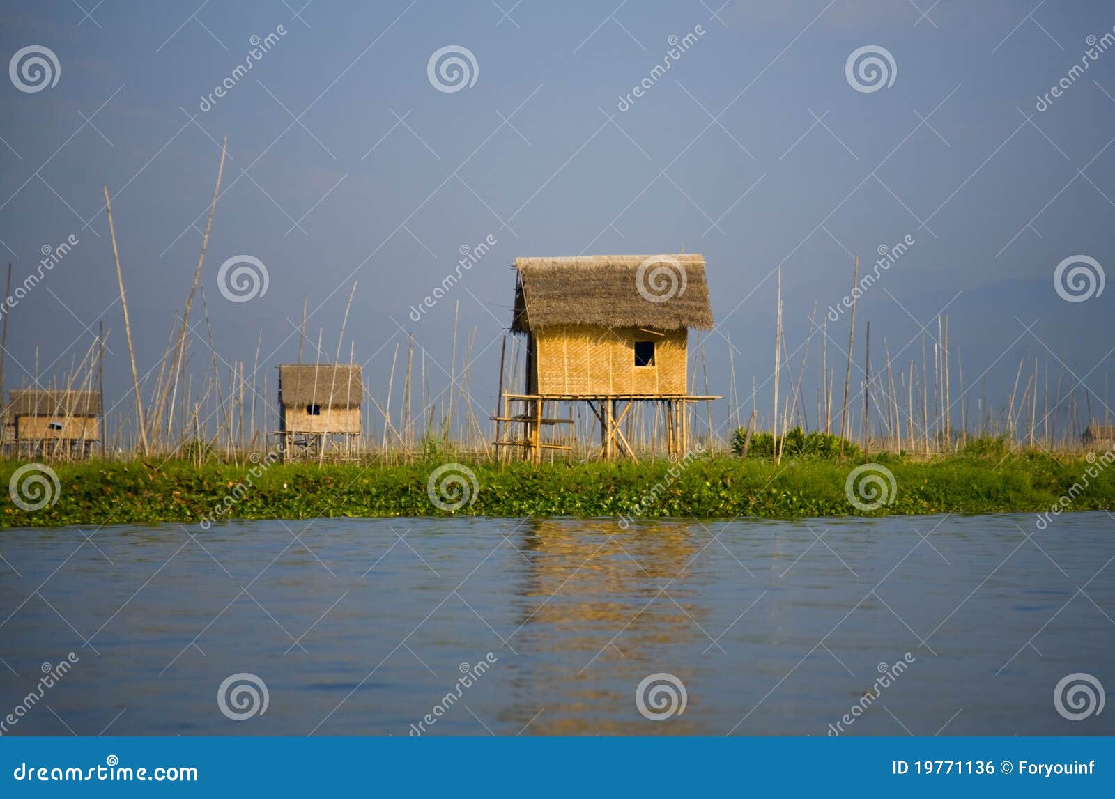 Village house on Inle Lake stock photo. Image of myanmar - 19771136