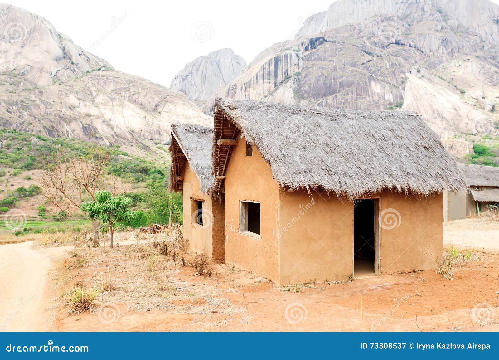 Village House in Madagascar Stock Image - Image of straw, rural: 73808537