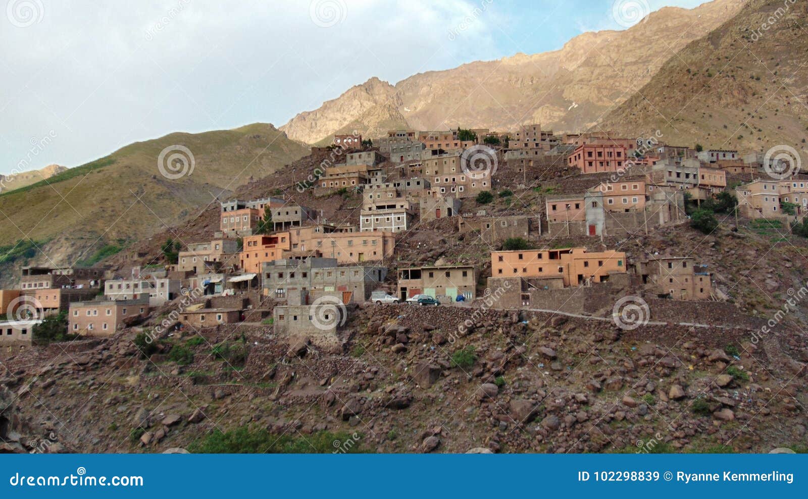 Village in Imlil stock image. Image of tourism, houses - 102298839