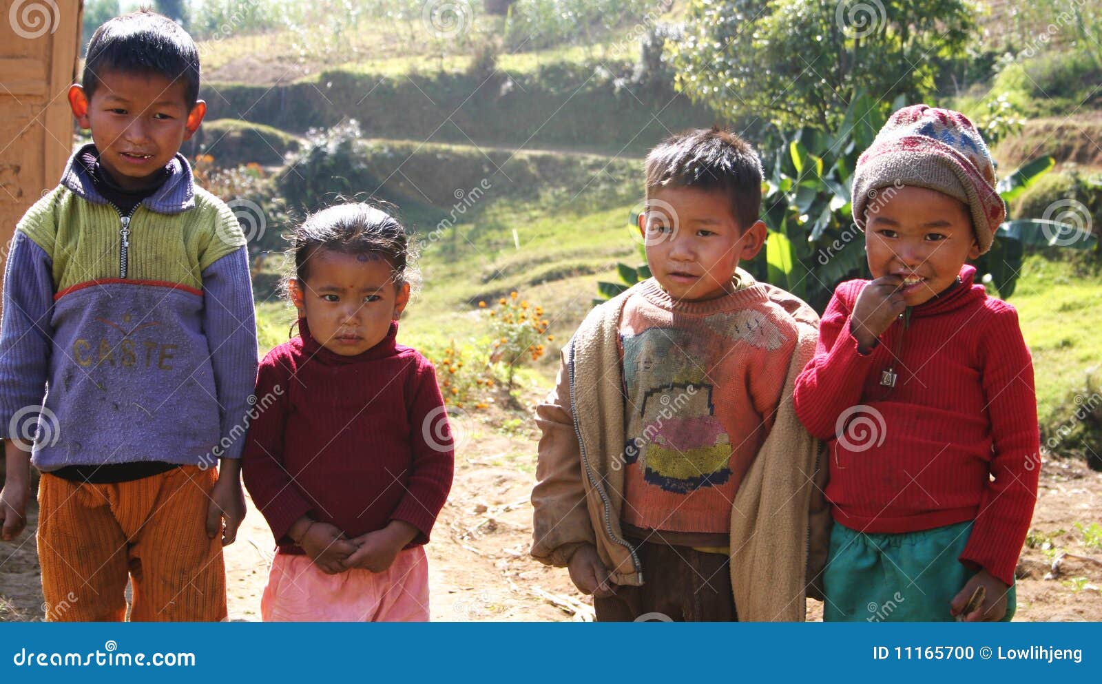 Village Kids in Himalayan Mountains Editorial Image - Image of friend ...