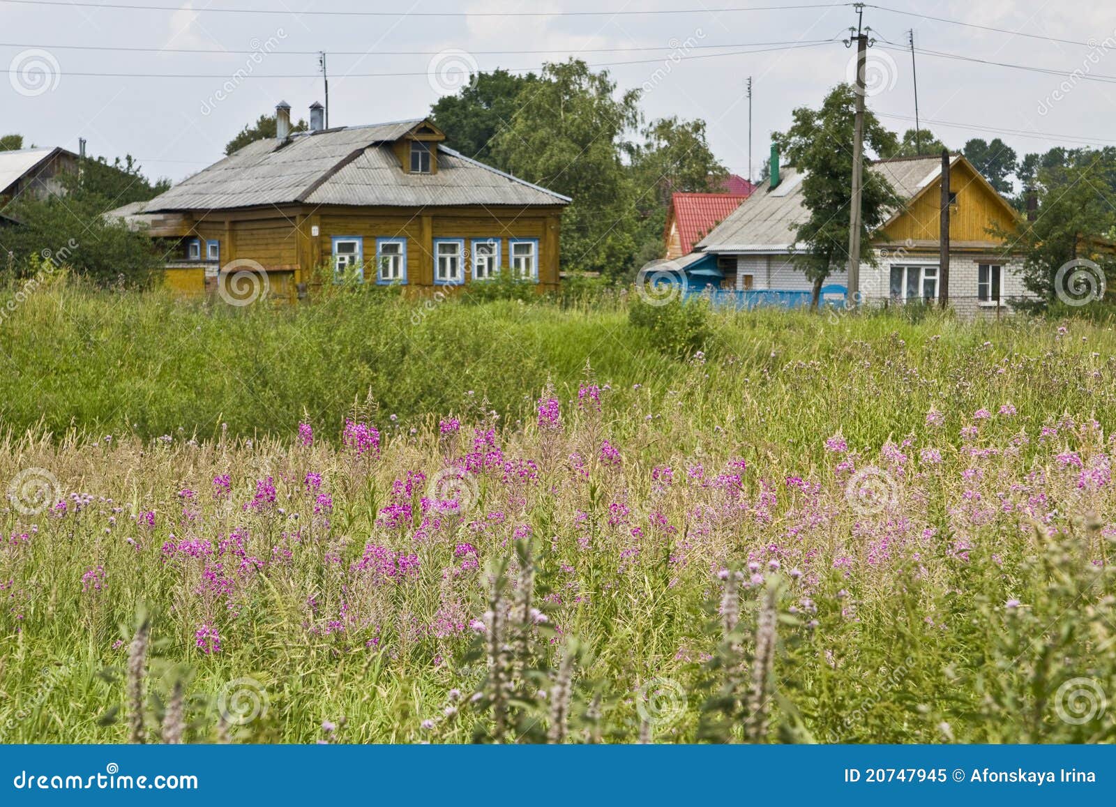 Village landscape stock image. Image of house, nature - 20747945