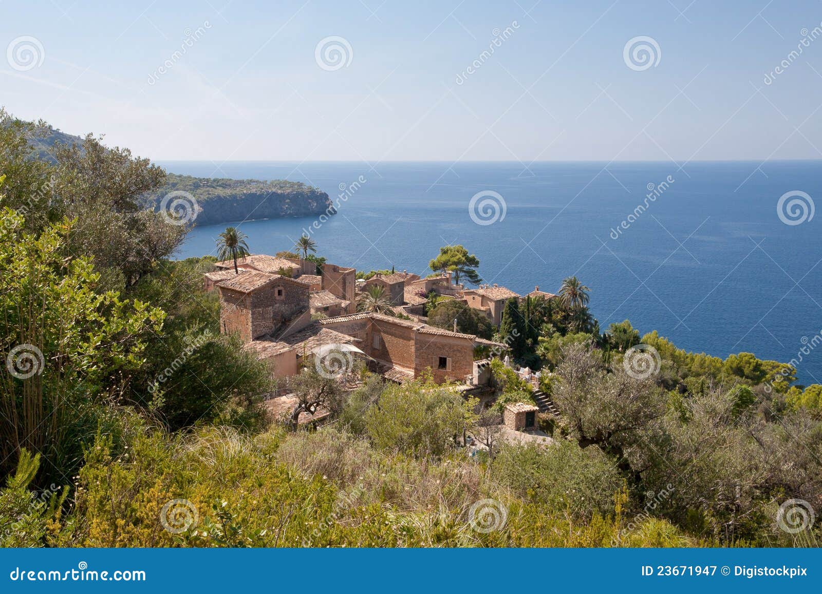 Village of Lluch Alcari stock image. Image of spain, lluch - 23671947