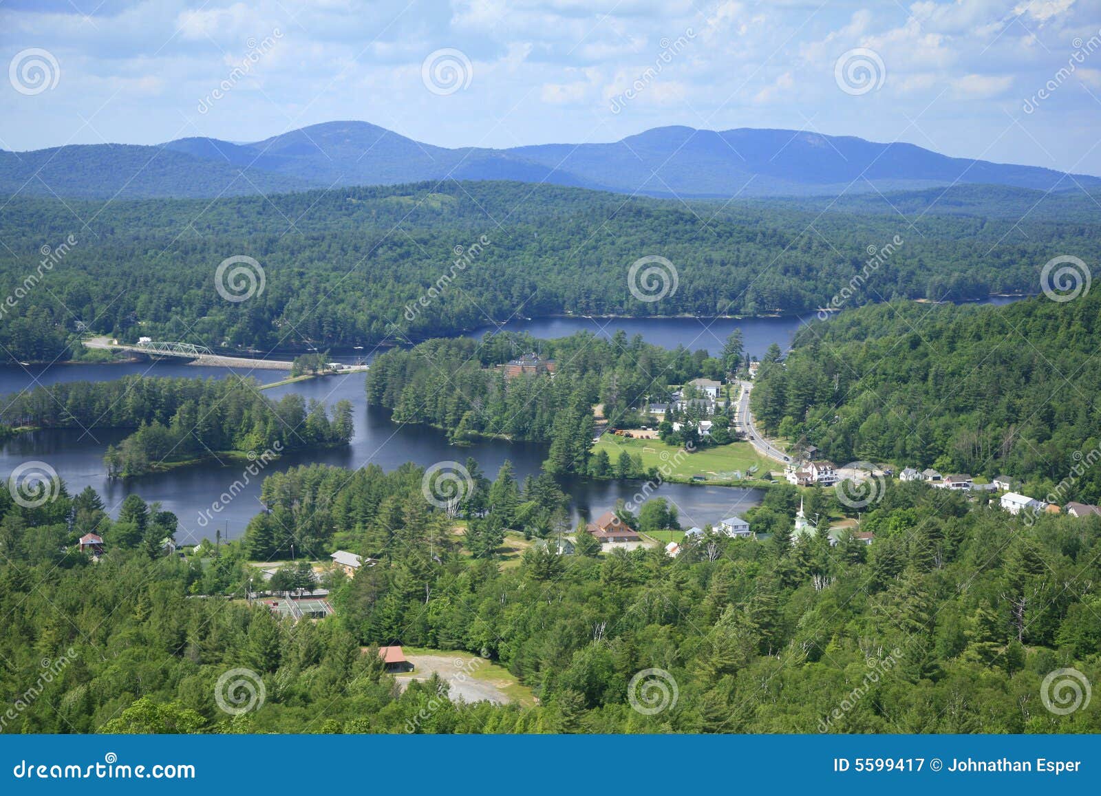 Village of Long Lake in the Adirondack Park, NY Stock Image - Image of ...