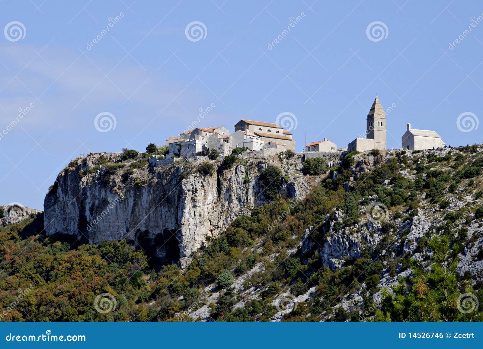 Village Lubenice on Islend Cres Stock Photo - Image of lubenica ...