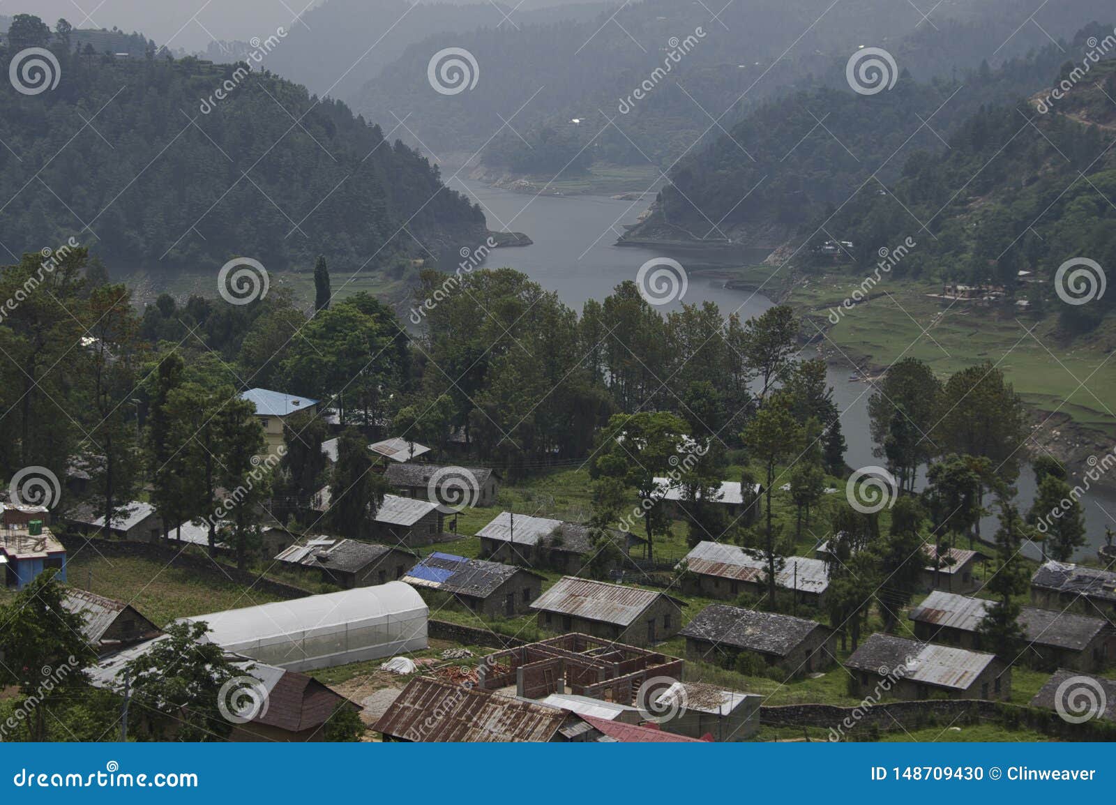 Village of Markhu stock photo. Image of water, angle - 148709430