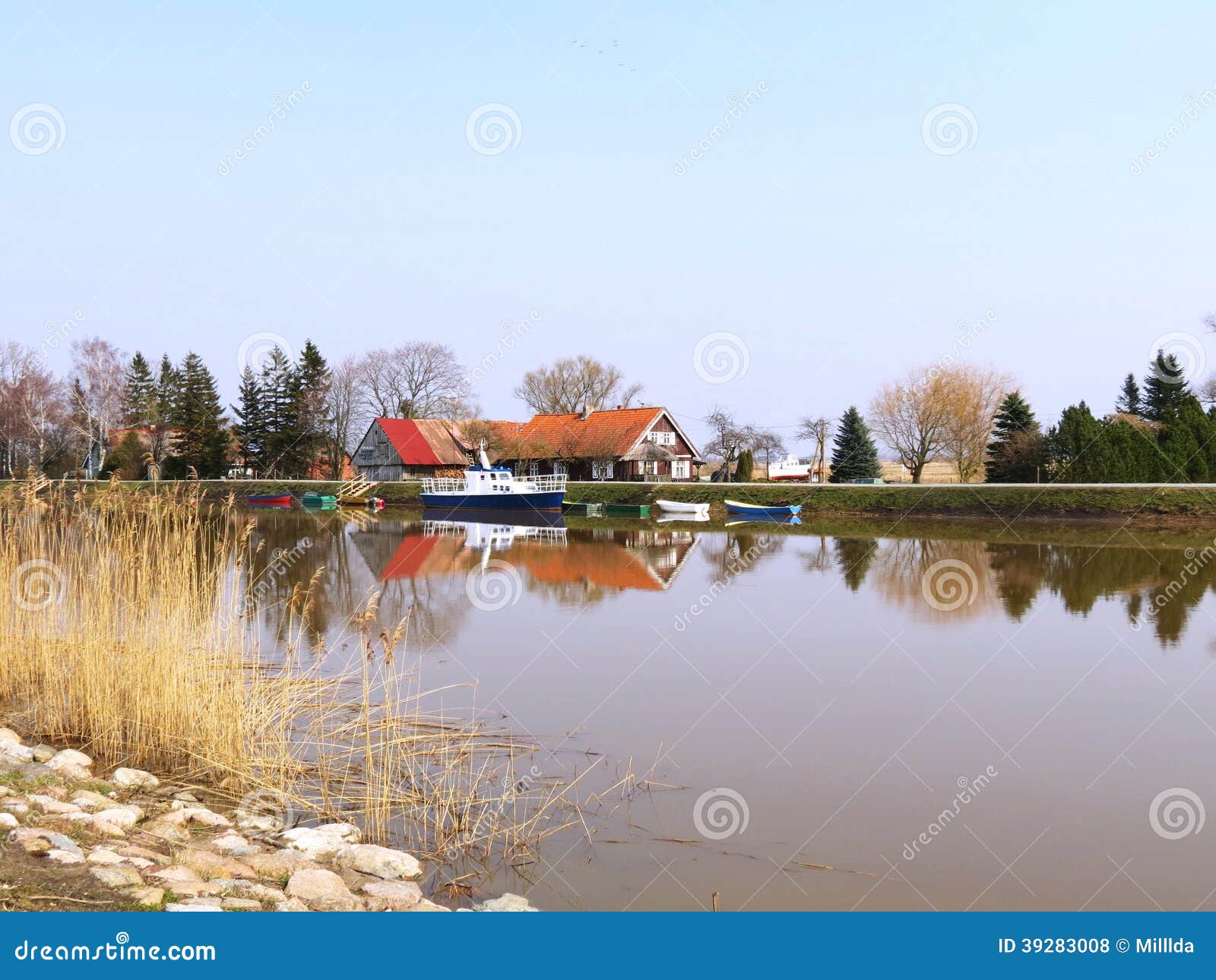 Village Minge, Lithuania stock photo. Image of brown - 39283008