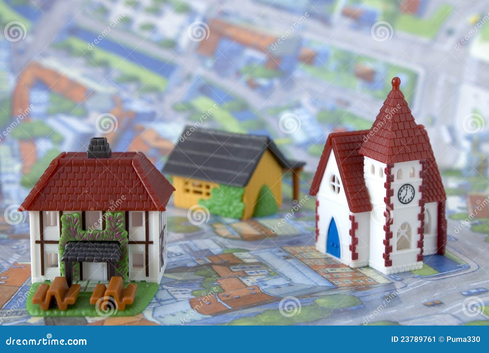Village Miniature with Houses Stock Image - Image of small, miniature ...