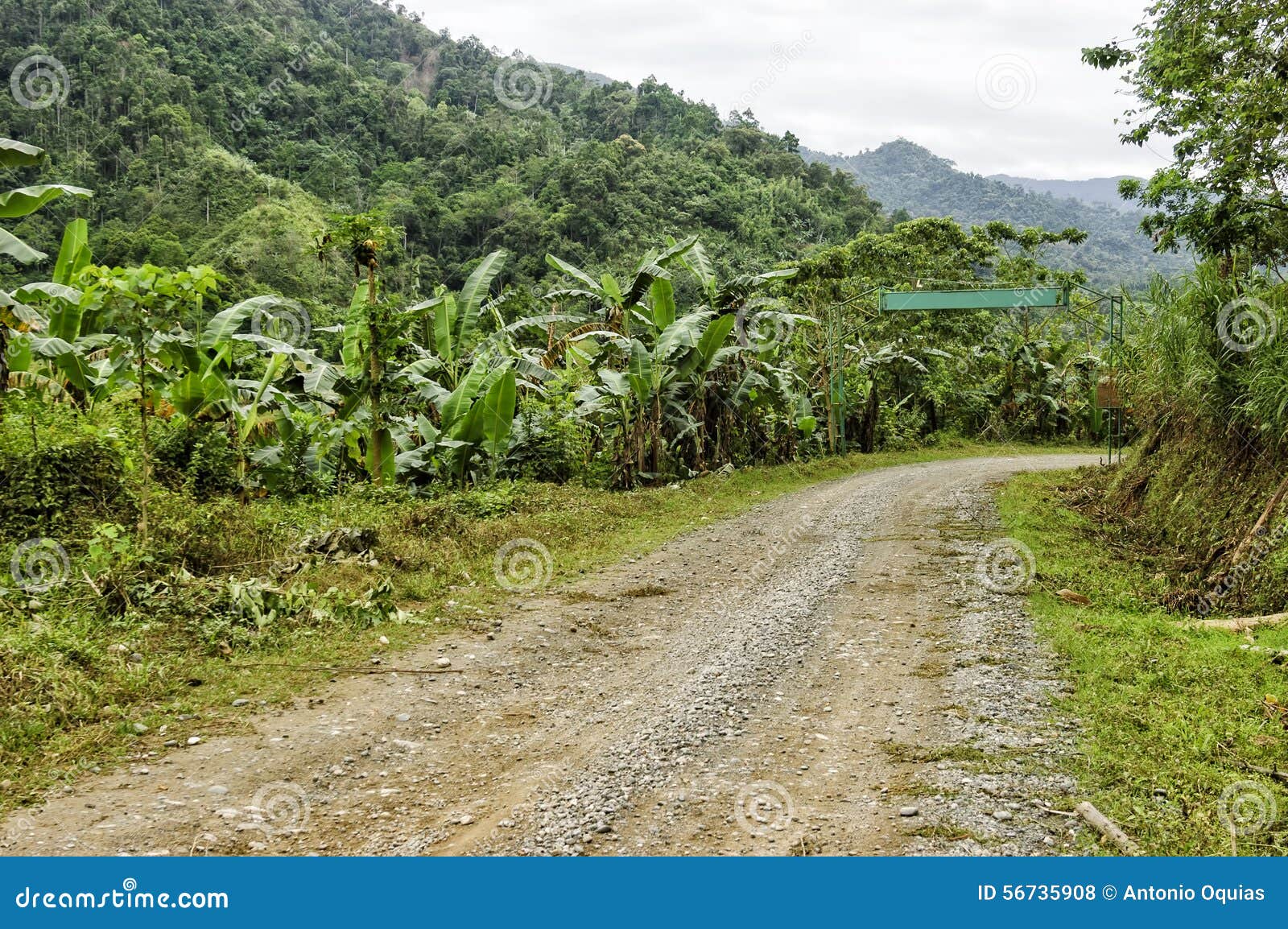 Village Mountain Dirt Road stock photo. Image of land - 56735908