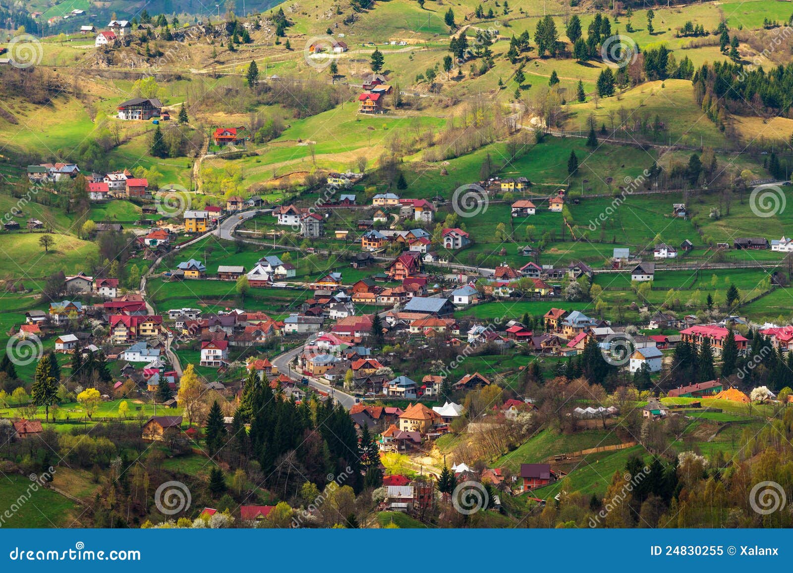 Village in mountains stock image. Image of colorful, landscape - 24830255