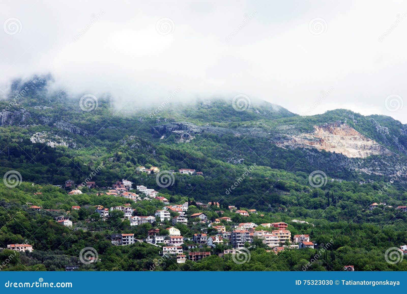 The Village in the Mountains of Montenegro Stock Photo - Image of ...