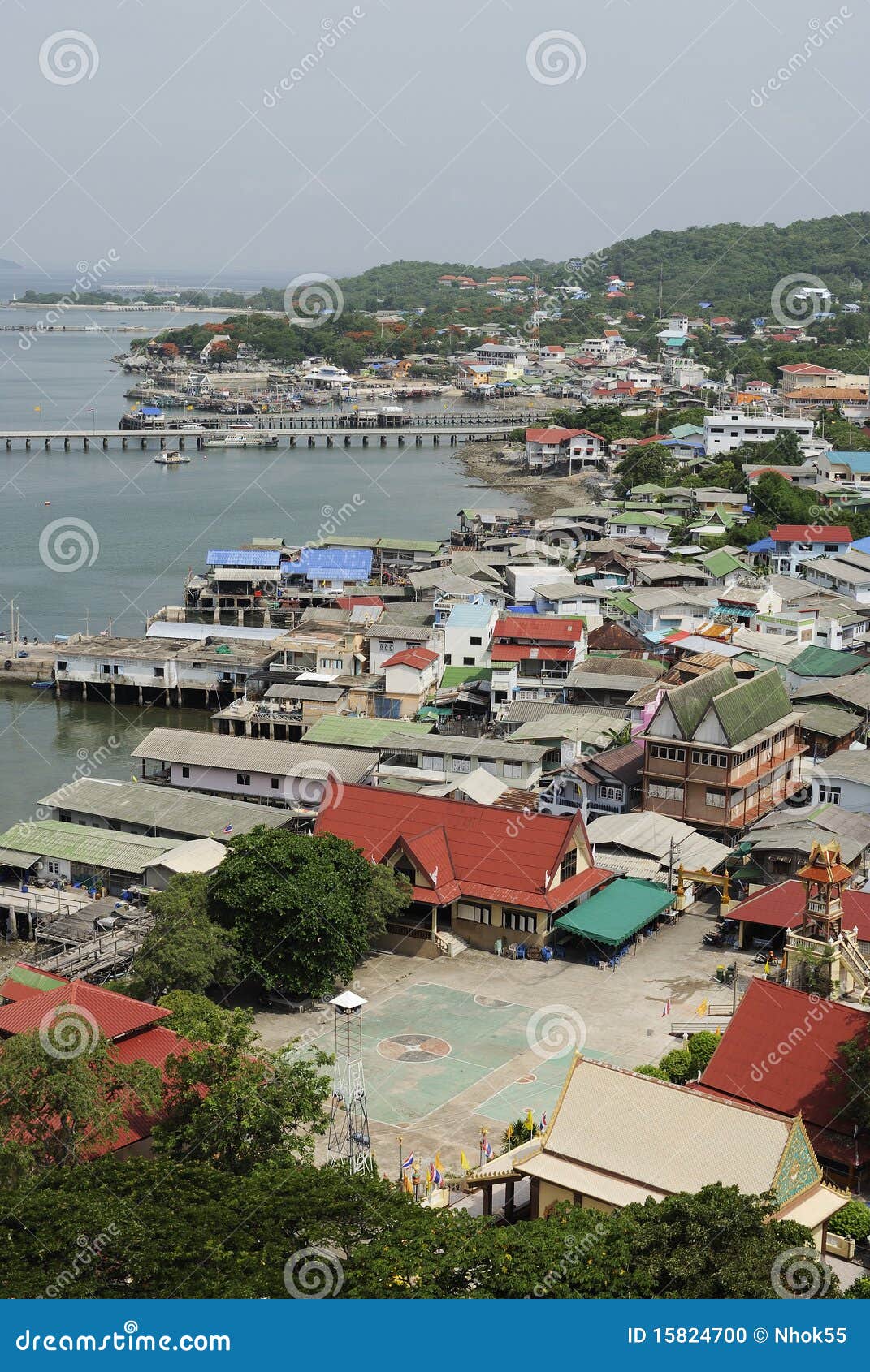 Village Near Beach stock photo. Image of bridge, landscape - 15824700