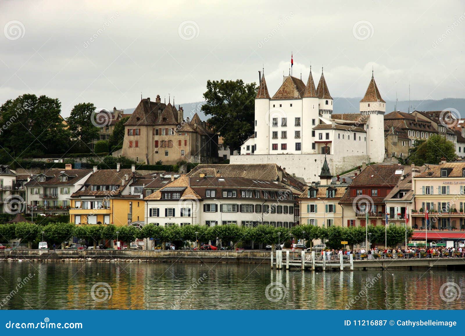 Village of Nyon stock image. Image of alps, europe, switzerland - 11216887