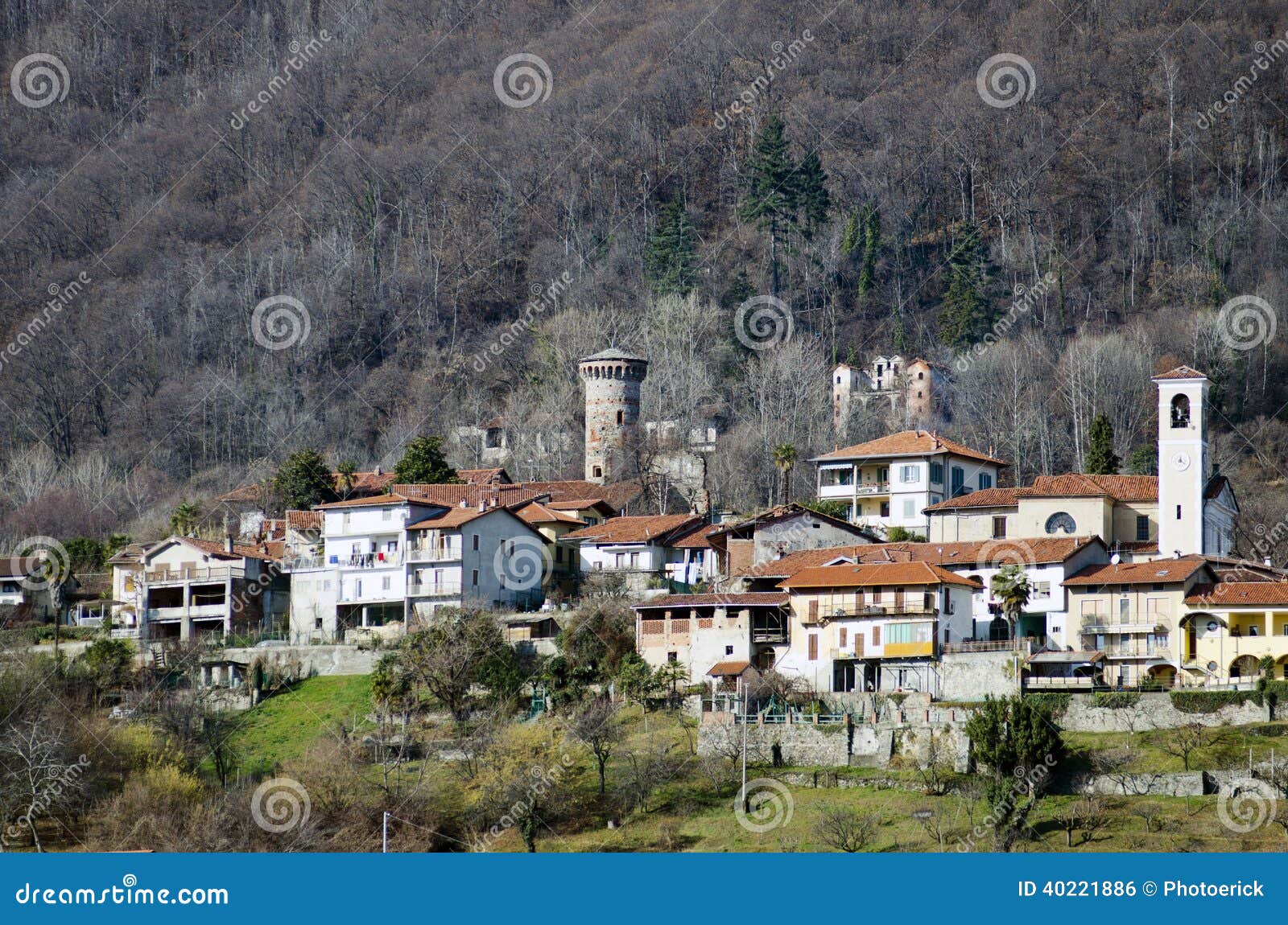 The village of Parella stock photo. Image of town, italy - 40221886