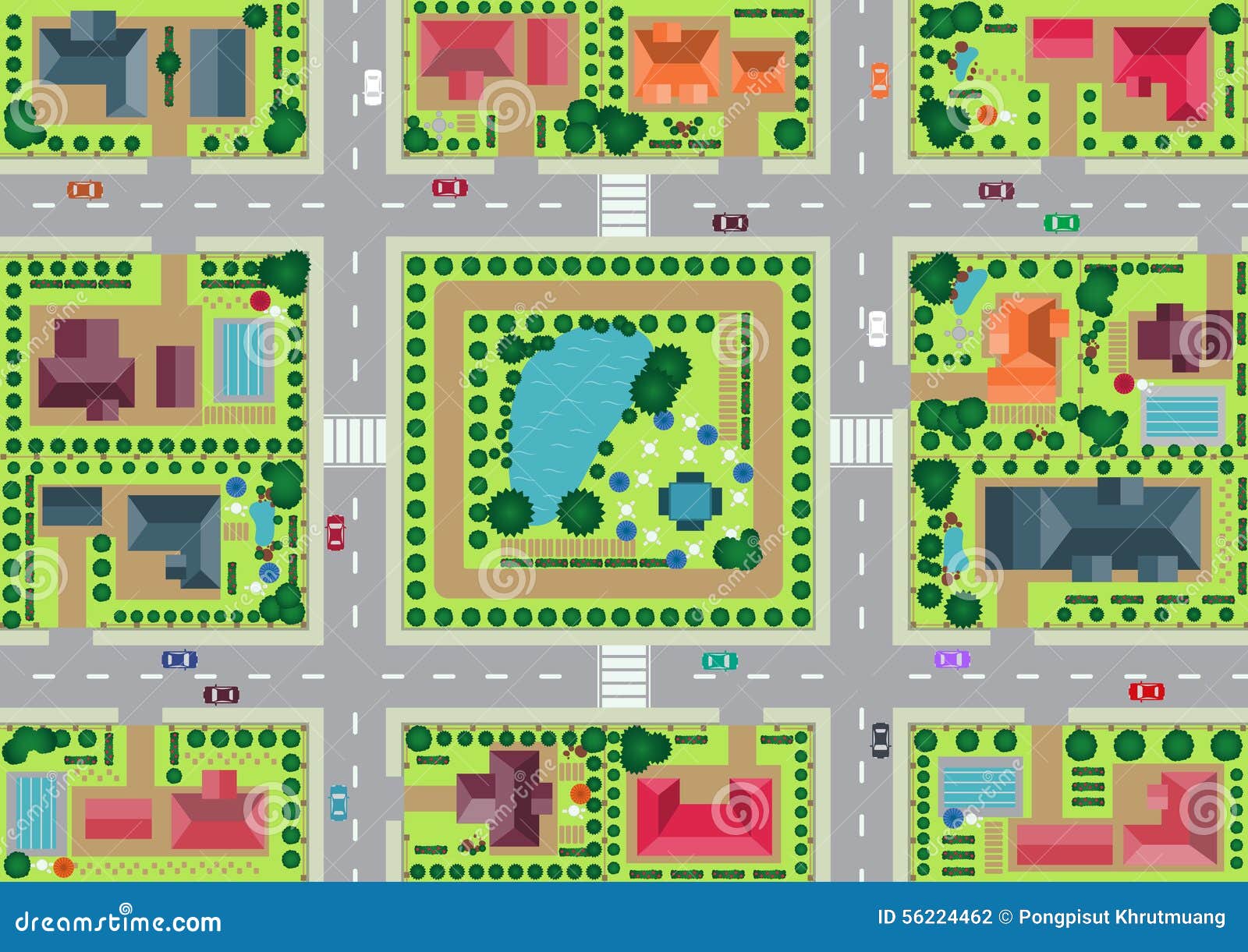 Top View Village Stock Illustrations – 1,649 Top View Village Stock ...