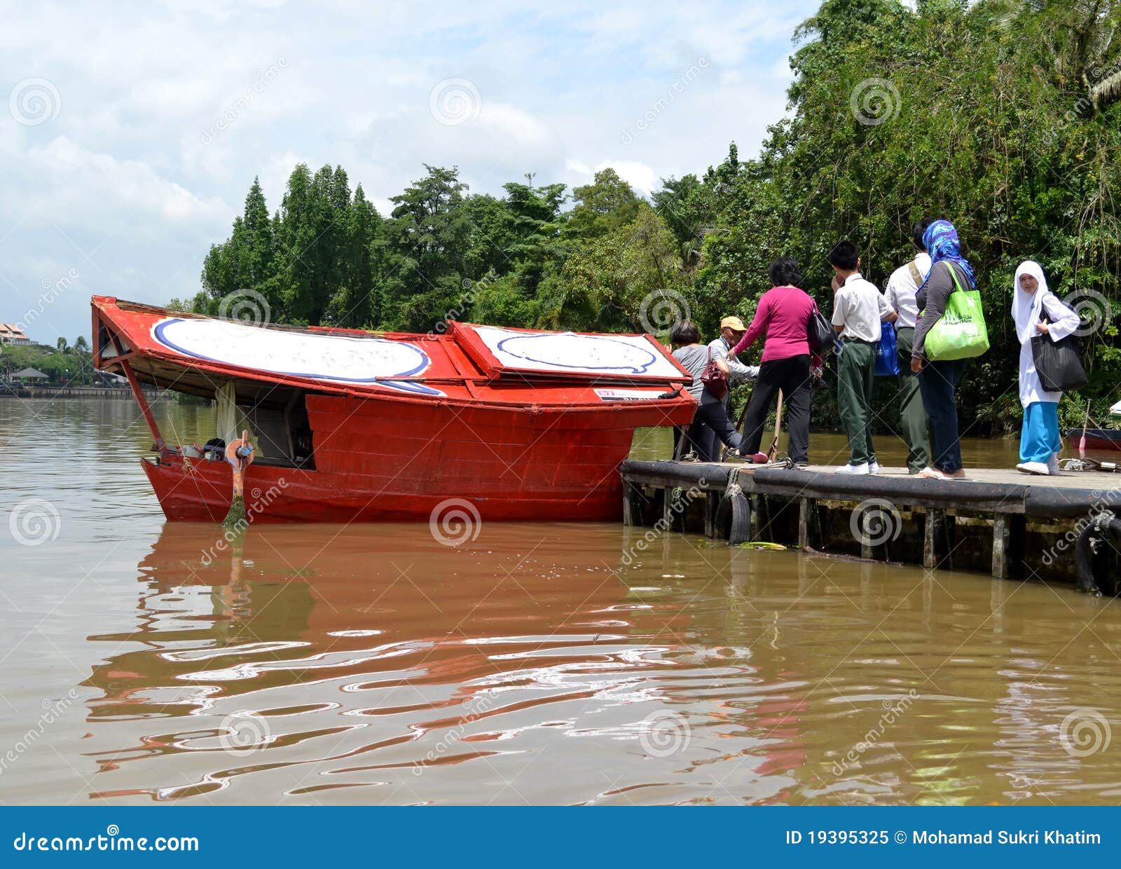 Village passenger boat editorial image. Image of local - 19395325