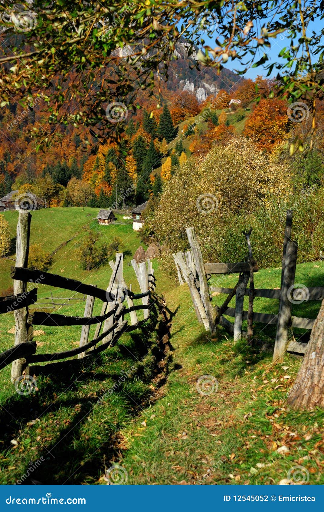 Village path in mountains stock photo. Image of color - 12545052