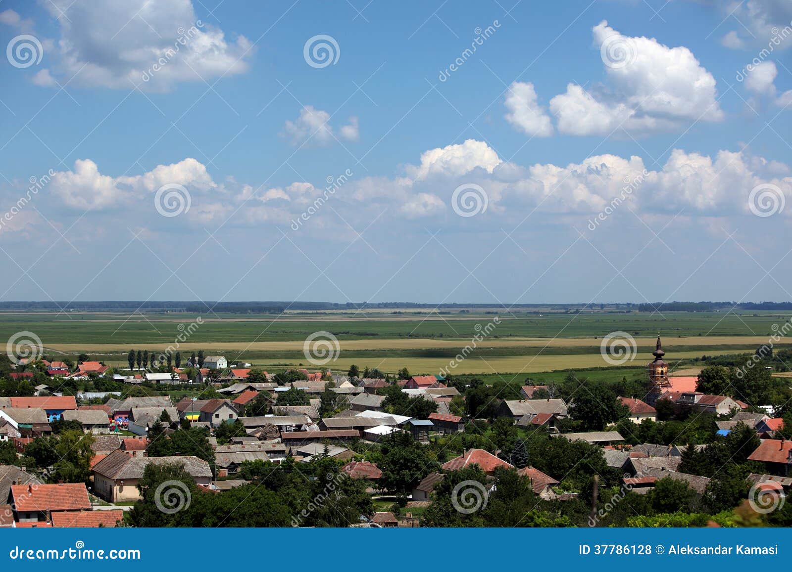 Village and plains stock photo. Image of scene, europe - 37786128