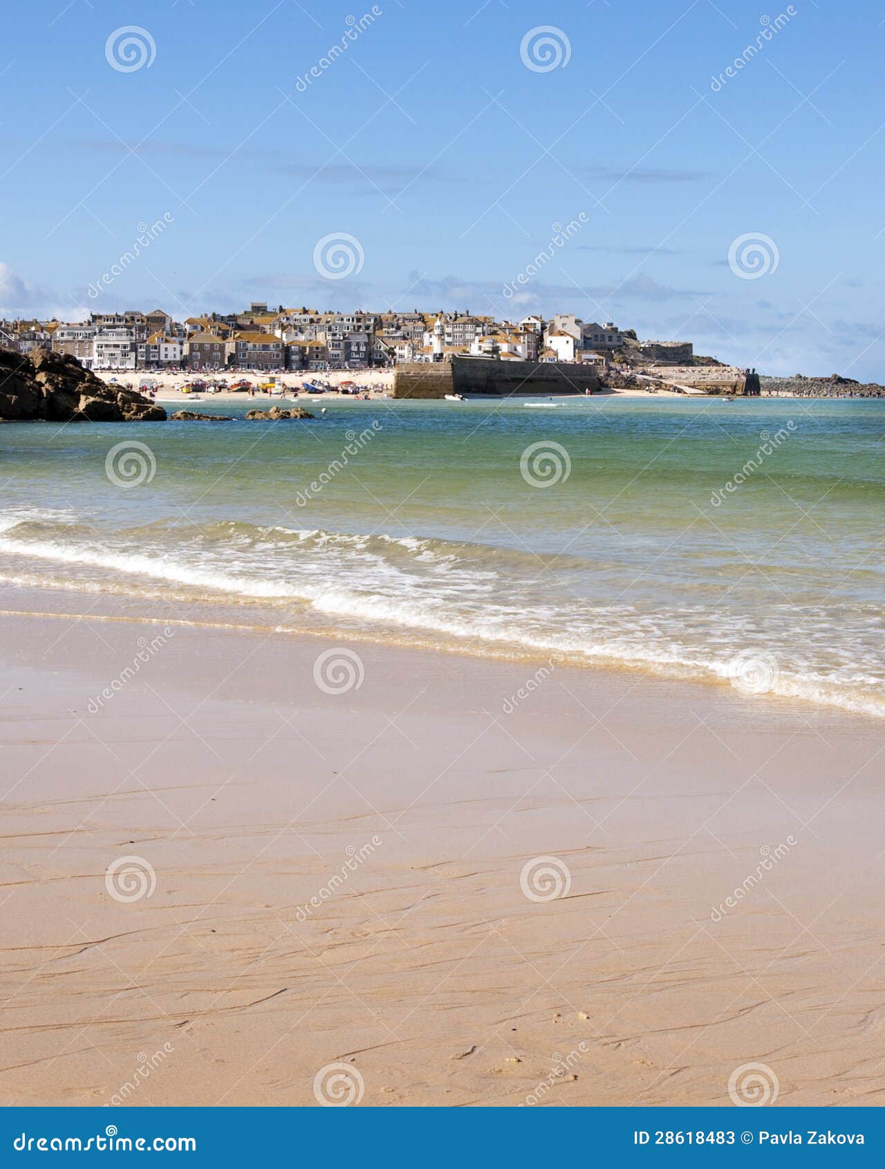 Village and Port of St. Ives Stock Image - Image of landscape, ives ...