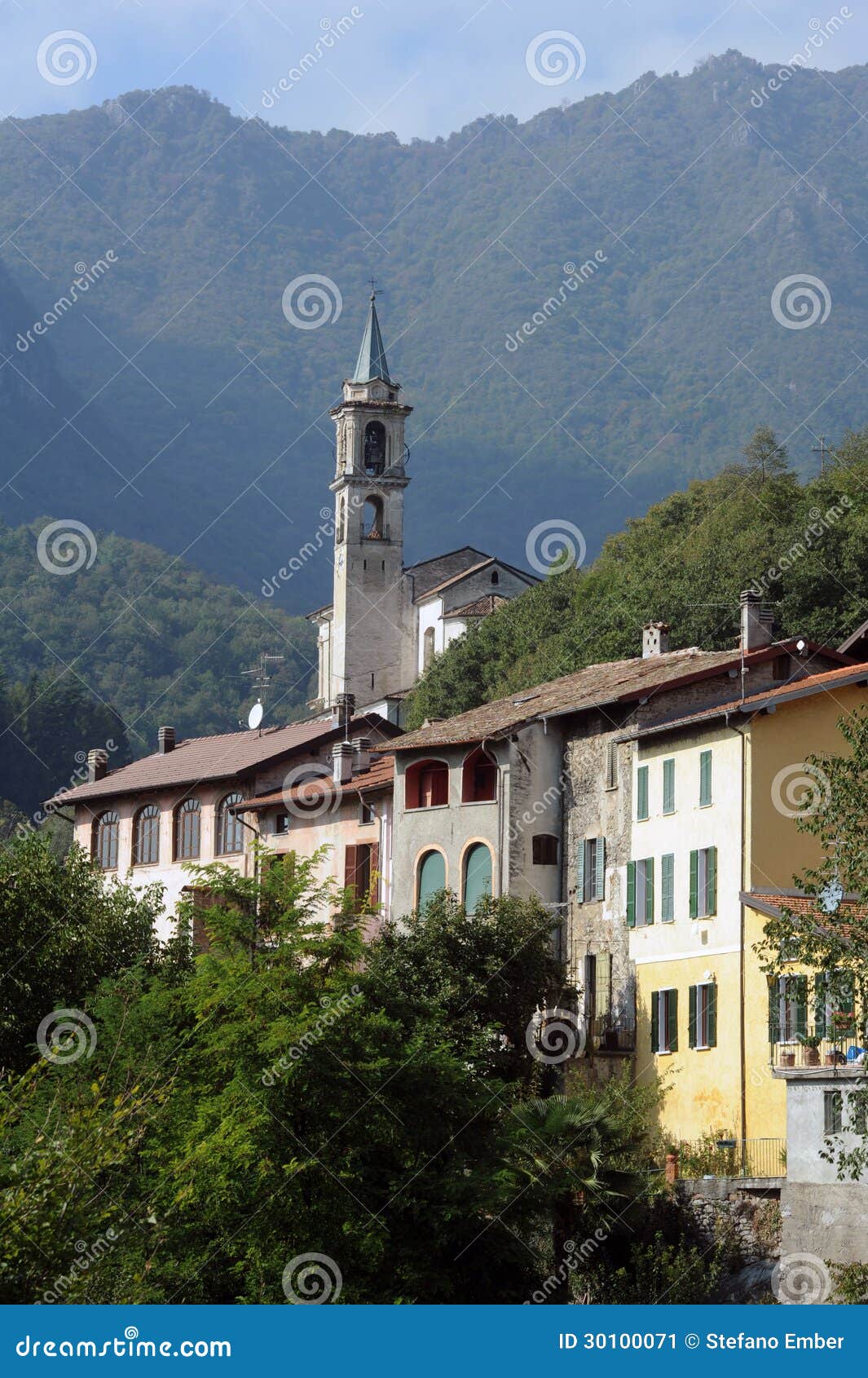 The Village of Puria on Valsolda Stock Image - Image of houses ...