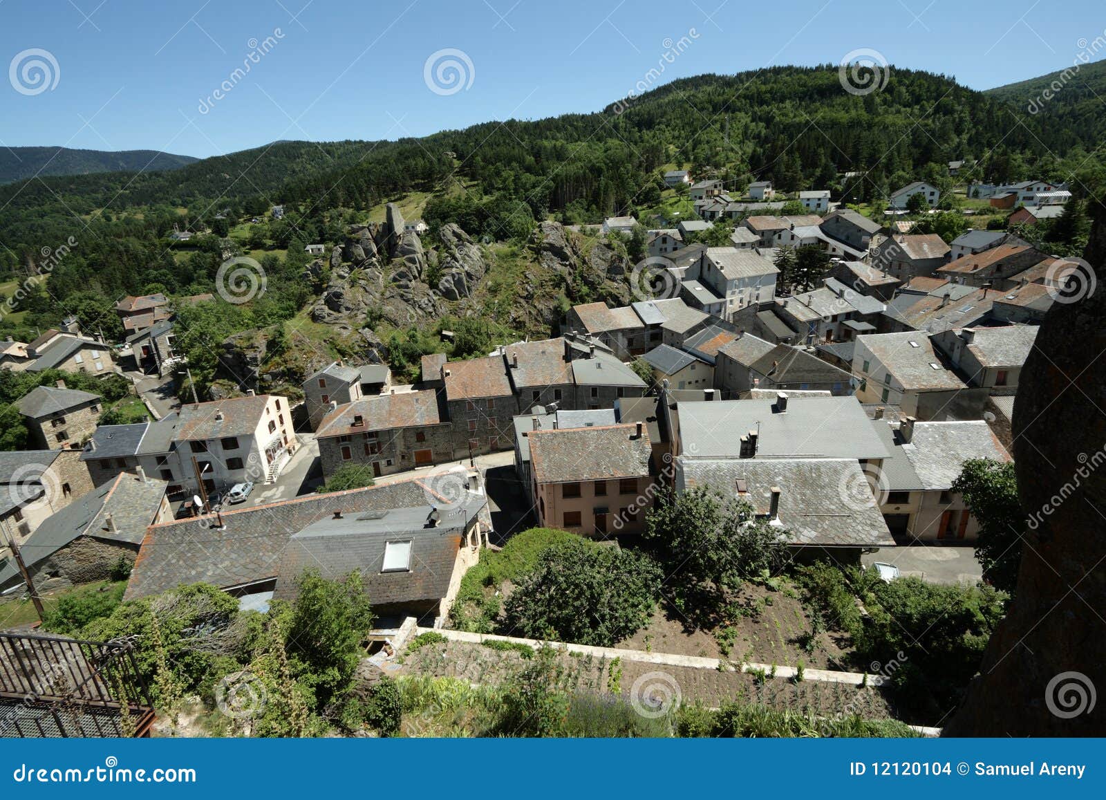 Village in Pyrenees stock photo. Image of house, france - 12120104