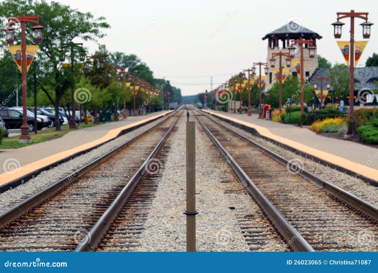 Village railroad tracks stock image. Image of design - 26023065