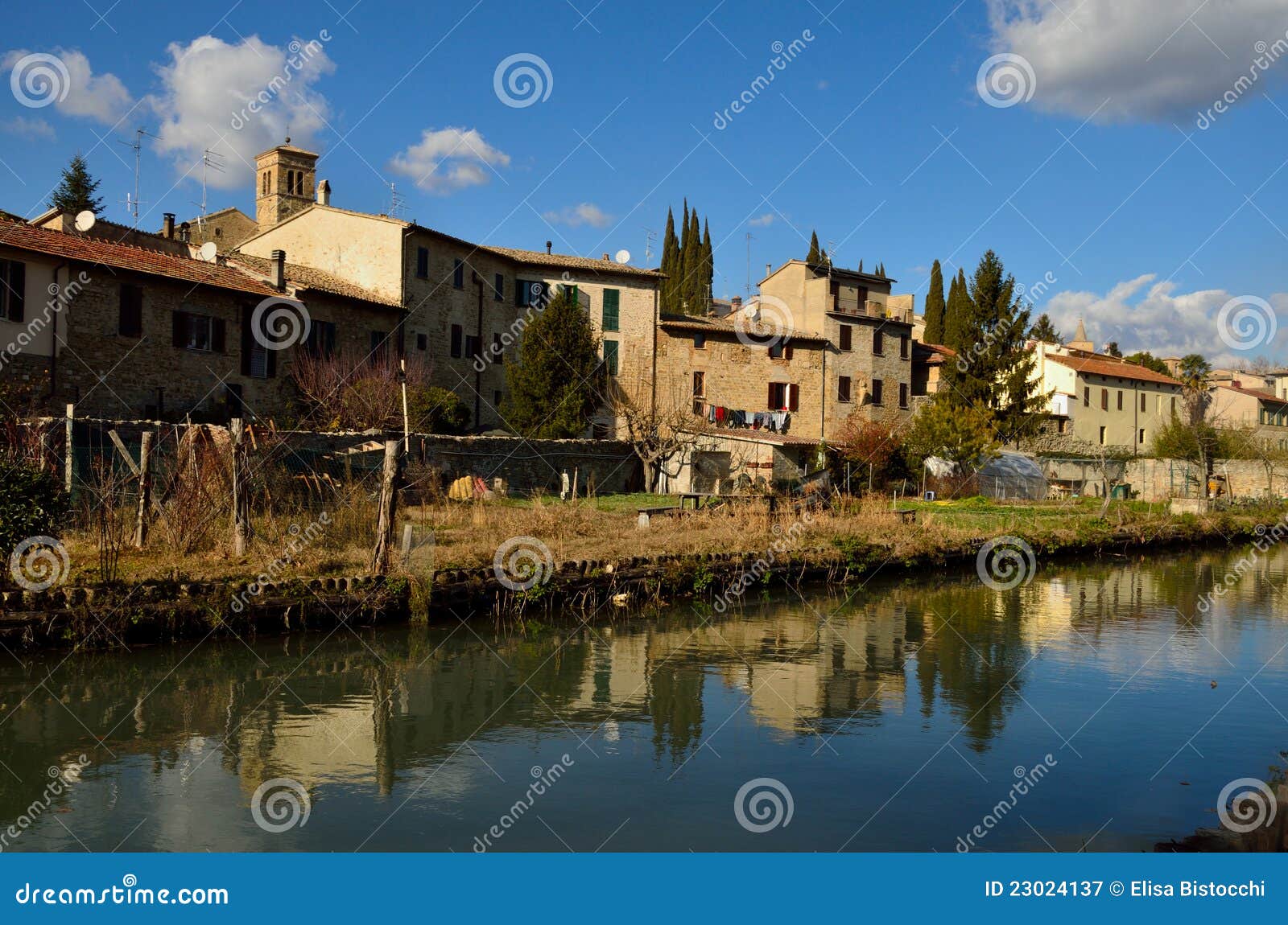 Village on the river stock image. Image of moulin, holidays - 23024137