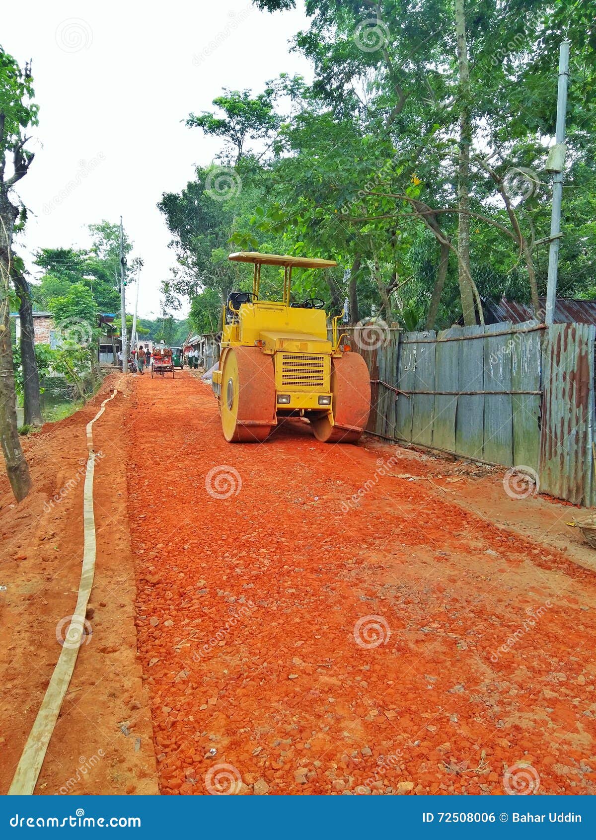 Village road construction stock photo. Image of village - 72508006