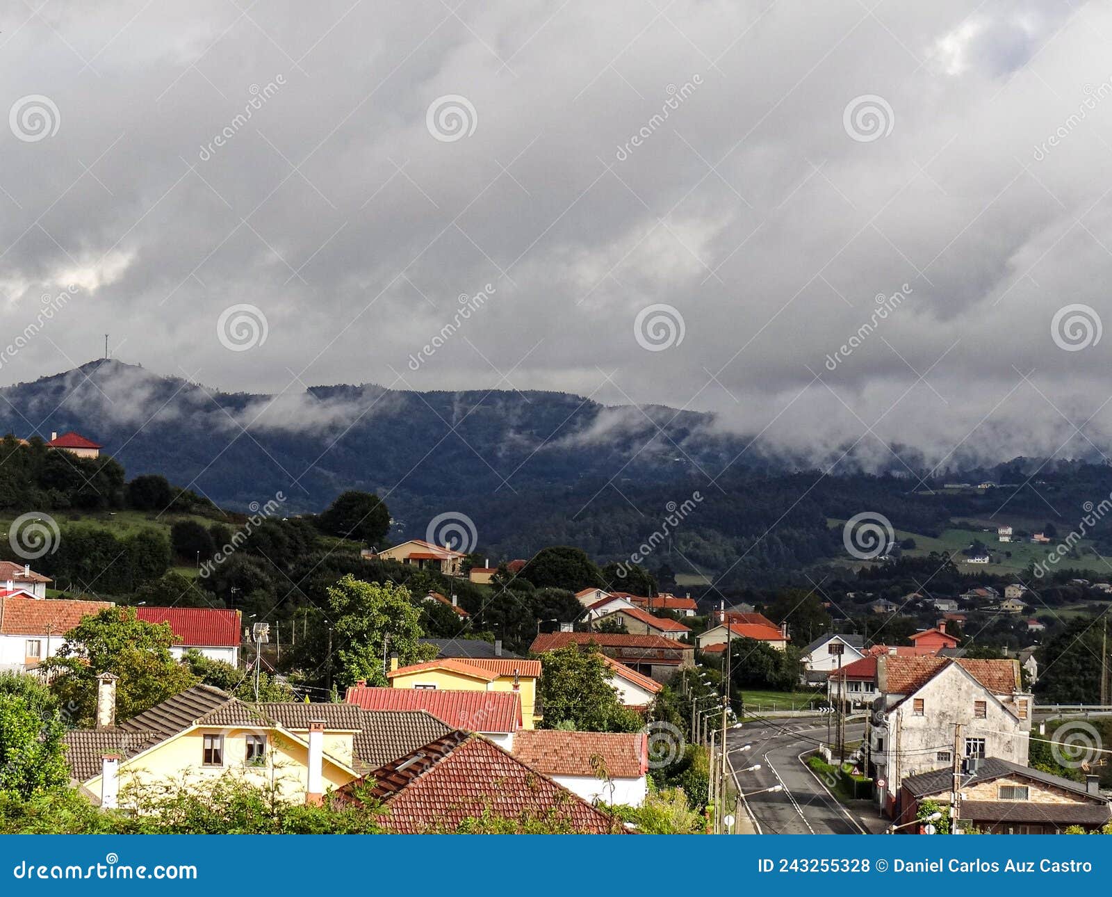 Village Road, Naron Galicia Spain Stock Photo - Image of alps, naron ...
