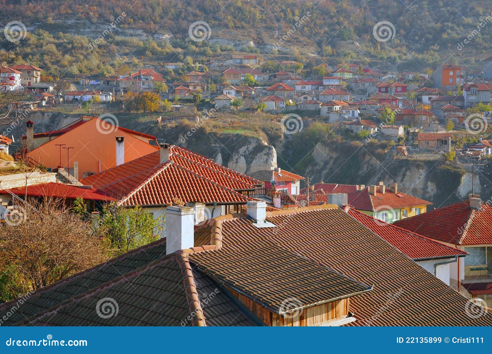 Village roofs stock image. Image of forest, touristic - 22135899