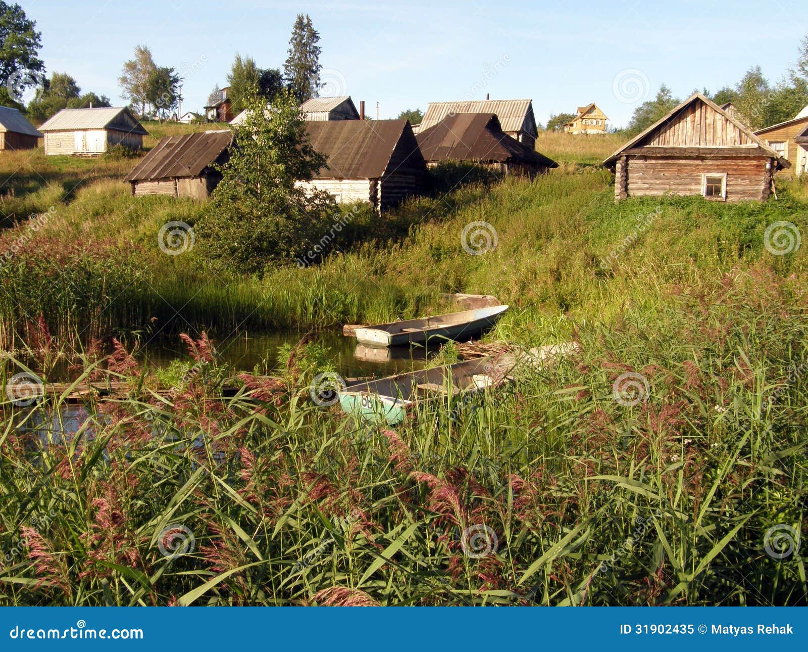Village in Russia stock image. Image of house, timber - 31902435