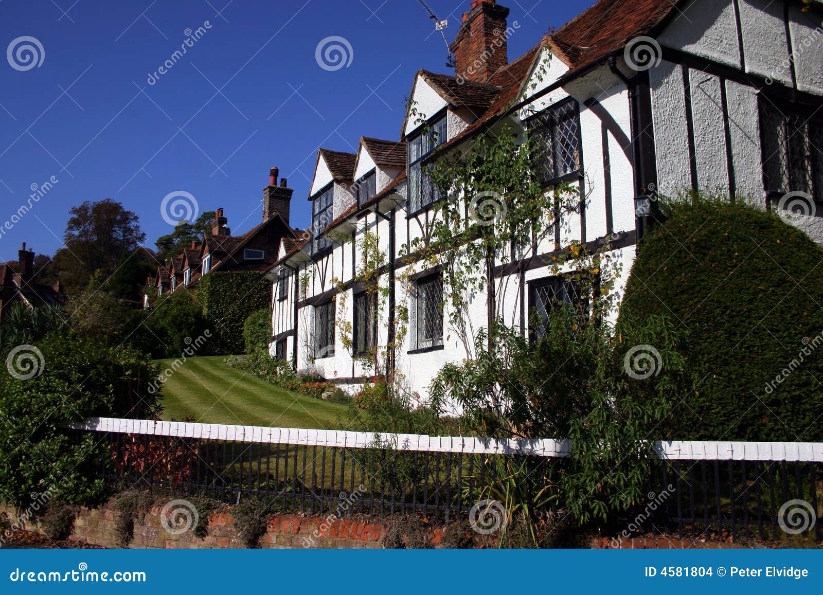Village Scene stock photo. Image of house, british, residential - 4581804