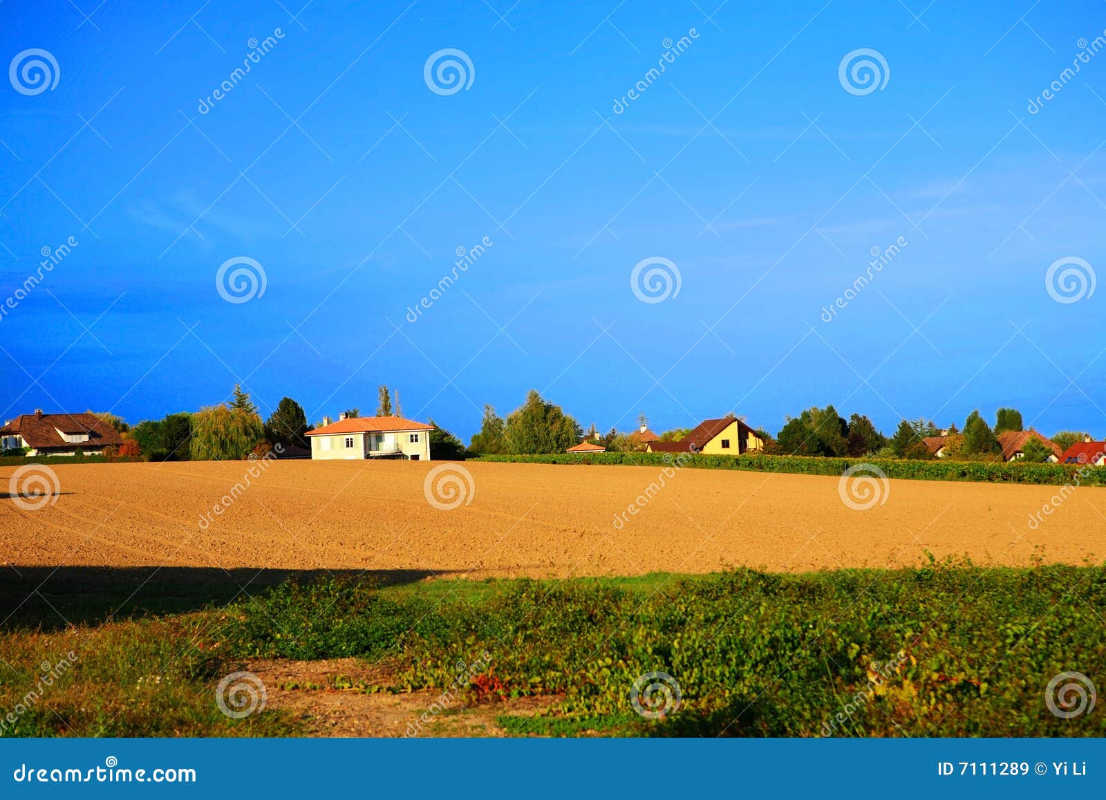 Village scenery stock image. Image of europe, house, swiss - 7111289
