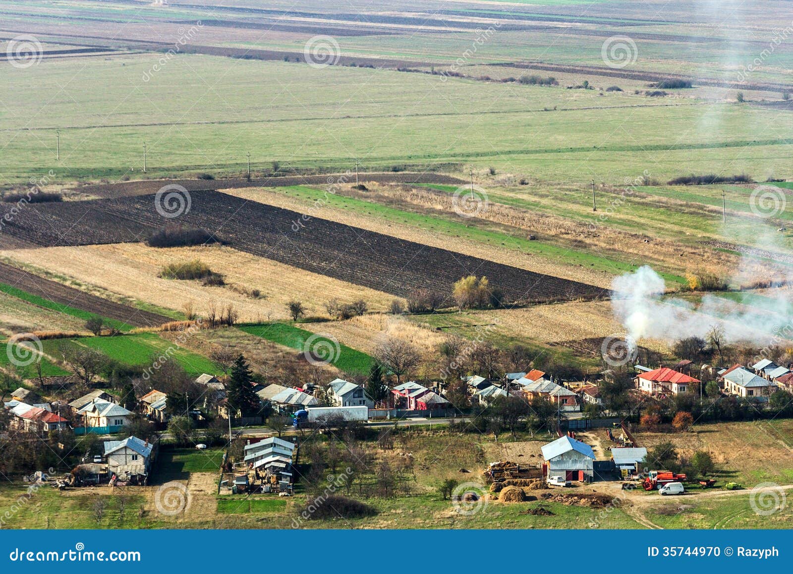Village scenery from above stock photo. Image of scenery - 35744970