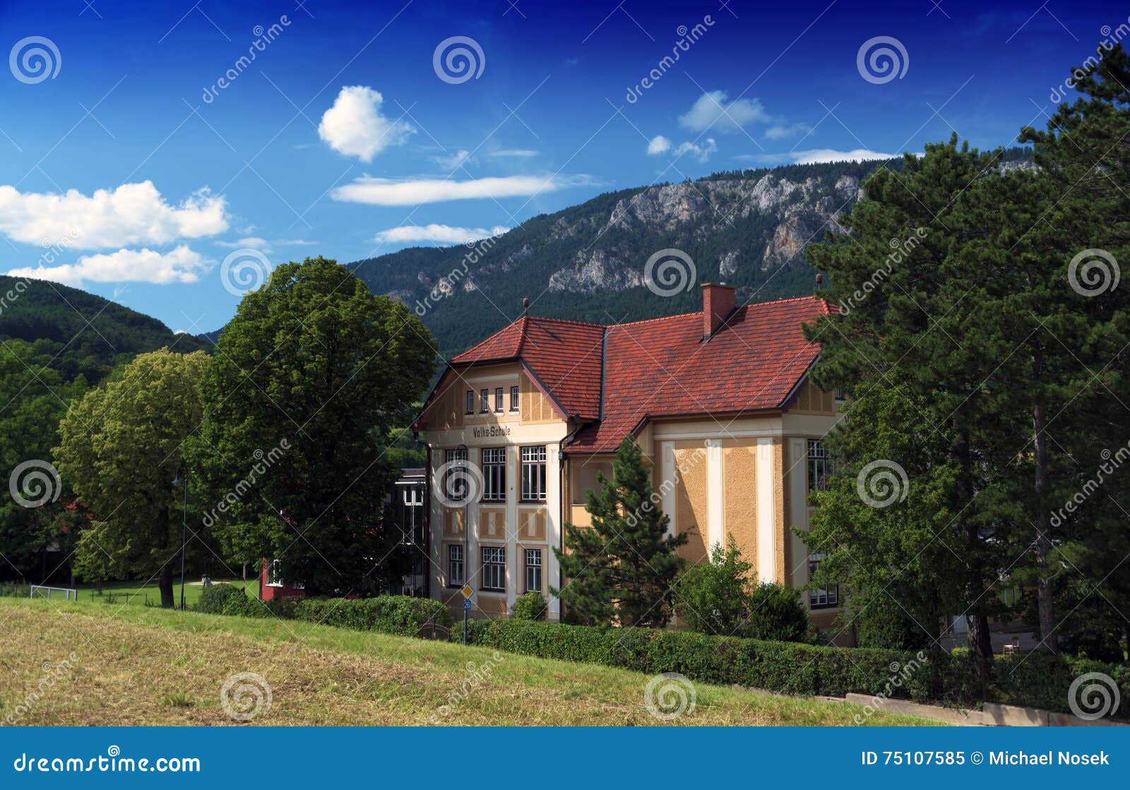 Village School in the Alps Mountains Editorial Image - Image of french ...