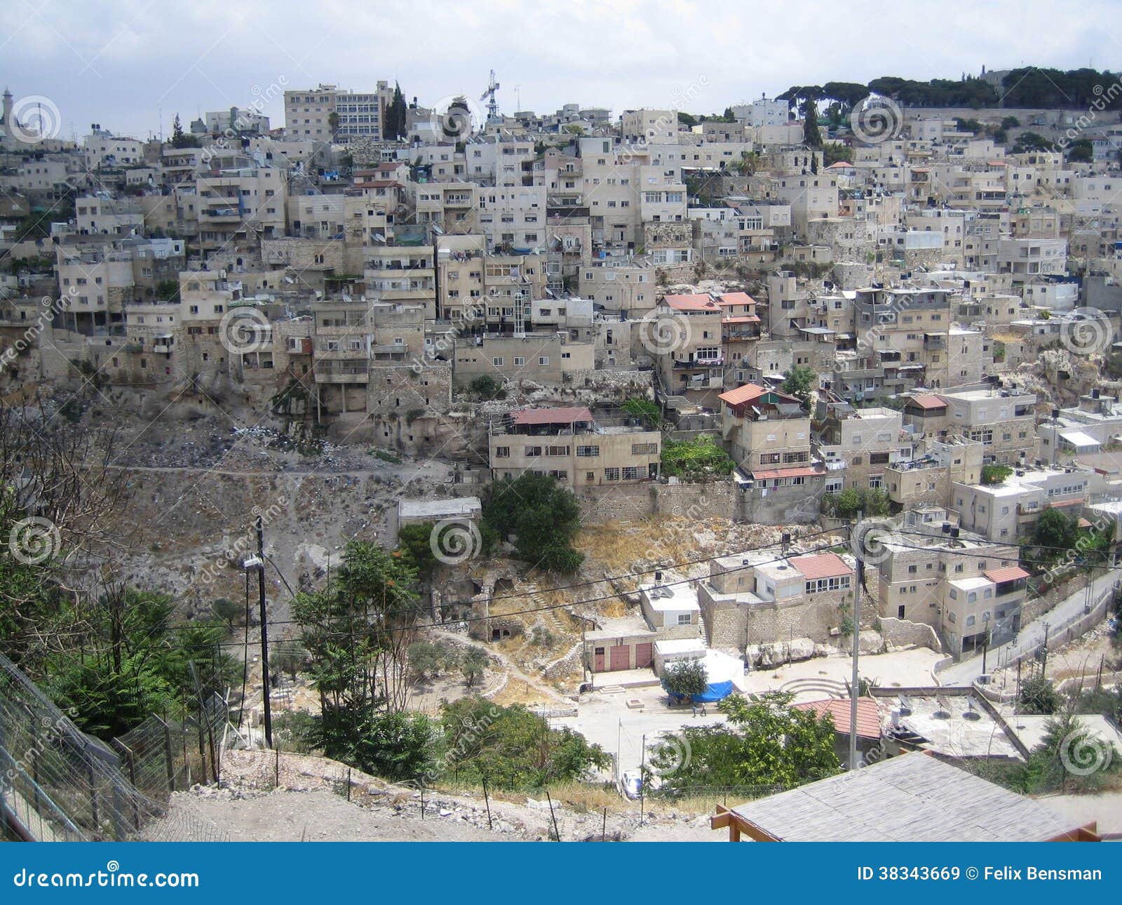 Village Silwan editorial stock image. Image of kefar - 38343669
