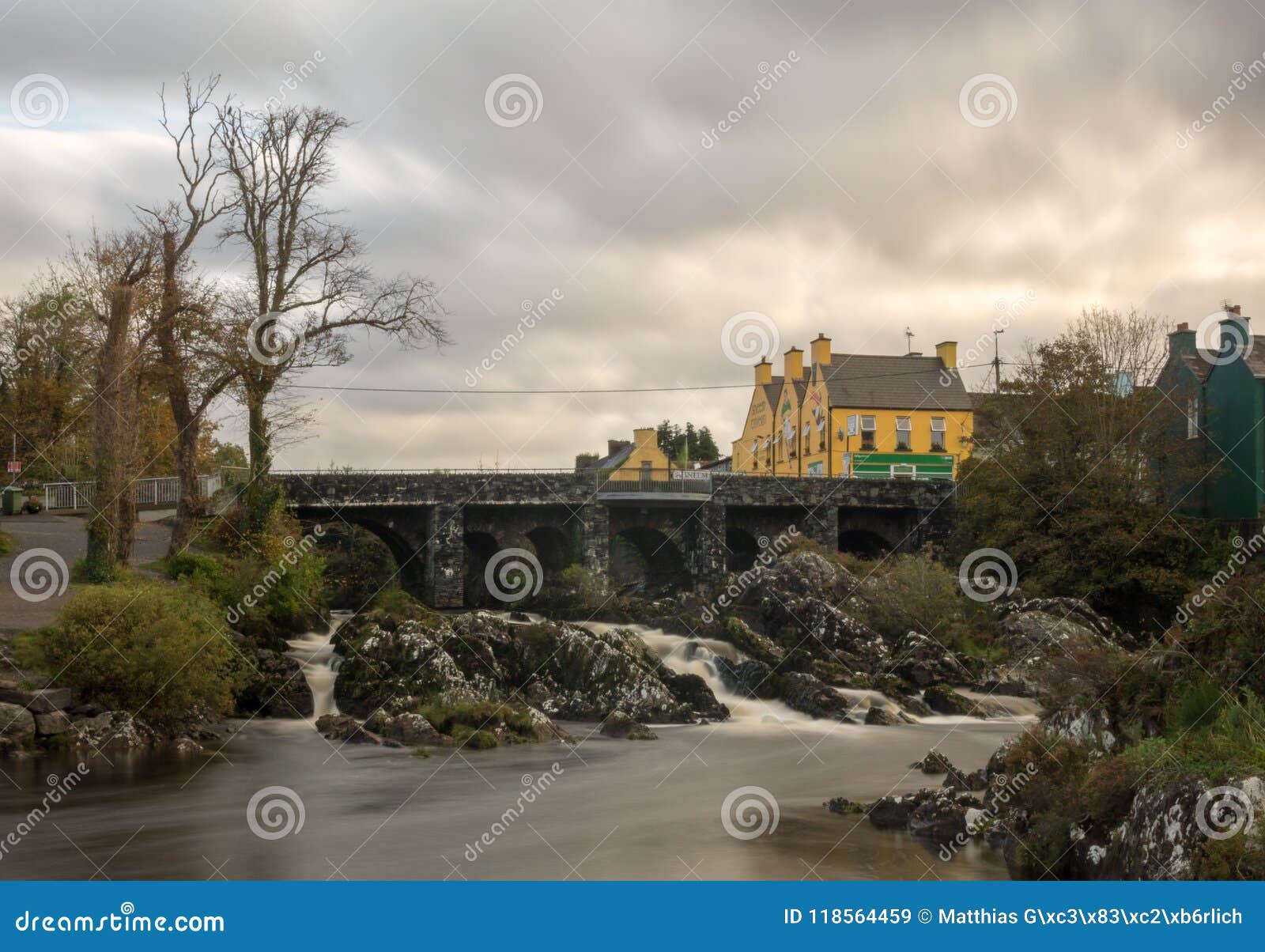Village Sneem with the River Sneem Stock Image - Image of atlantic ...