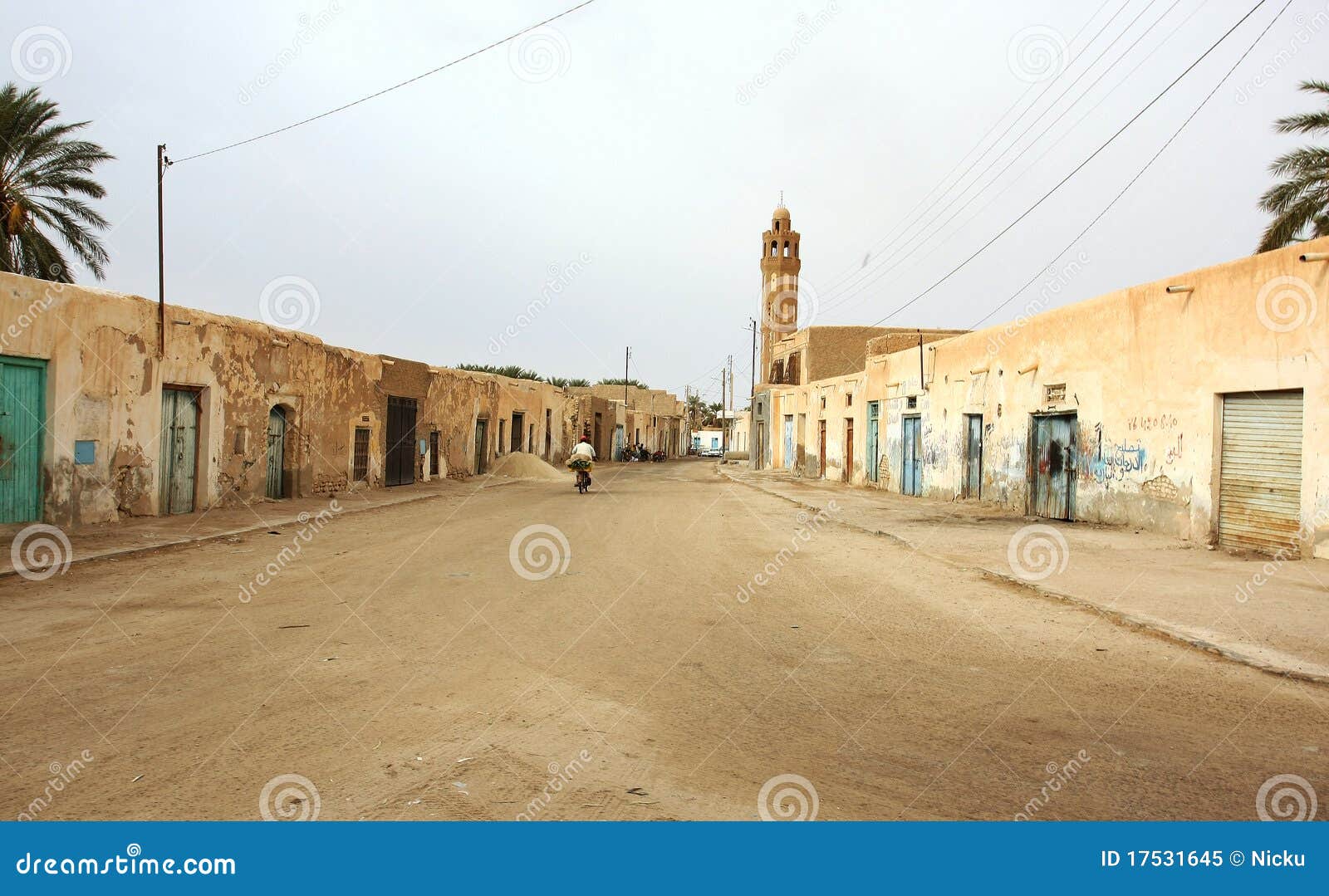 Village street in desert editorial image. Image of doors - 17531645