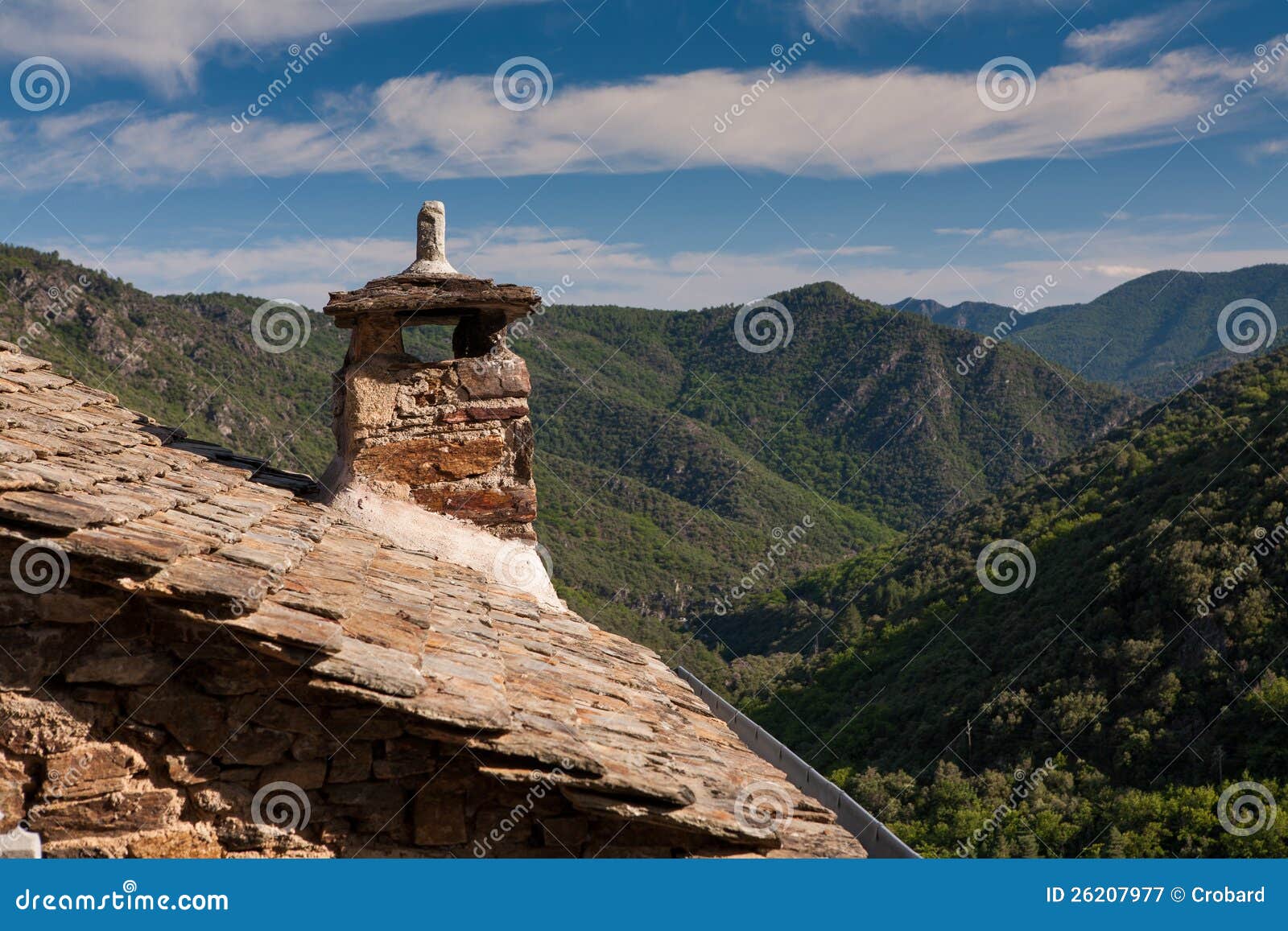 Village of Thines, France stock image. Image of cevennes - 26207977