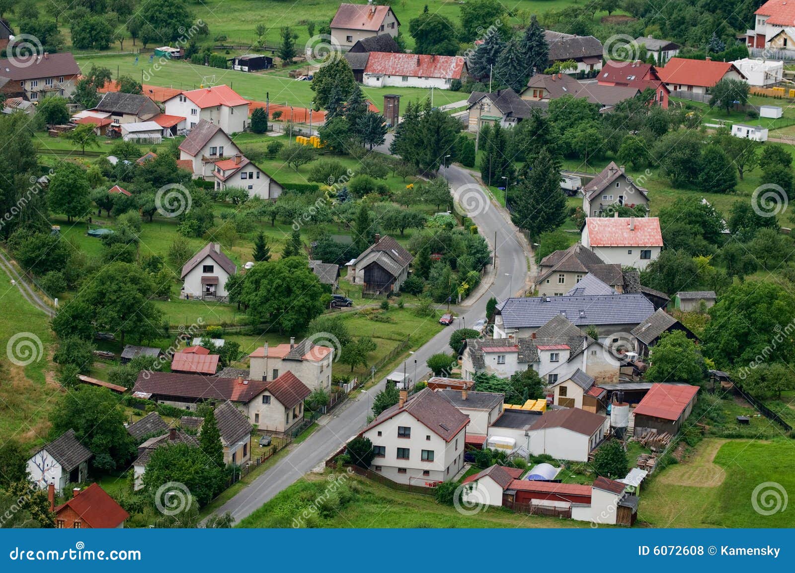 Village or Town from the Air Stock Photo - Image of houses, town: 6072608