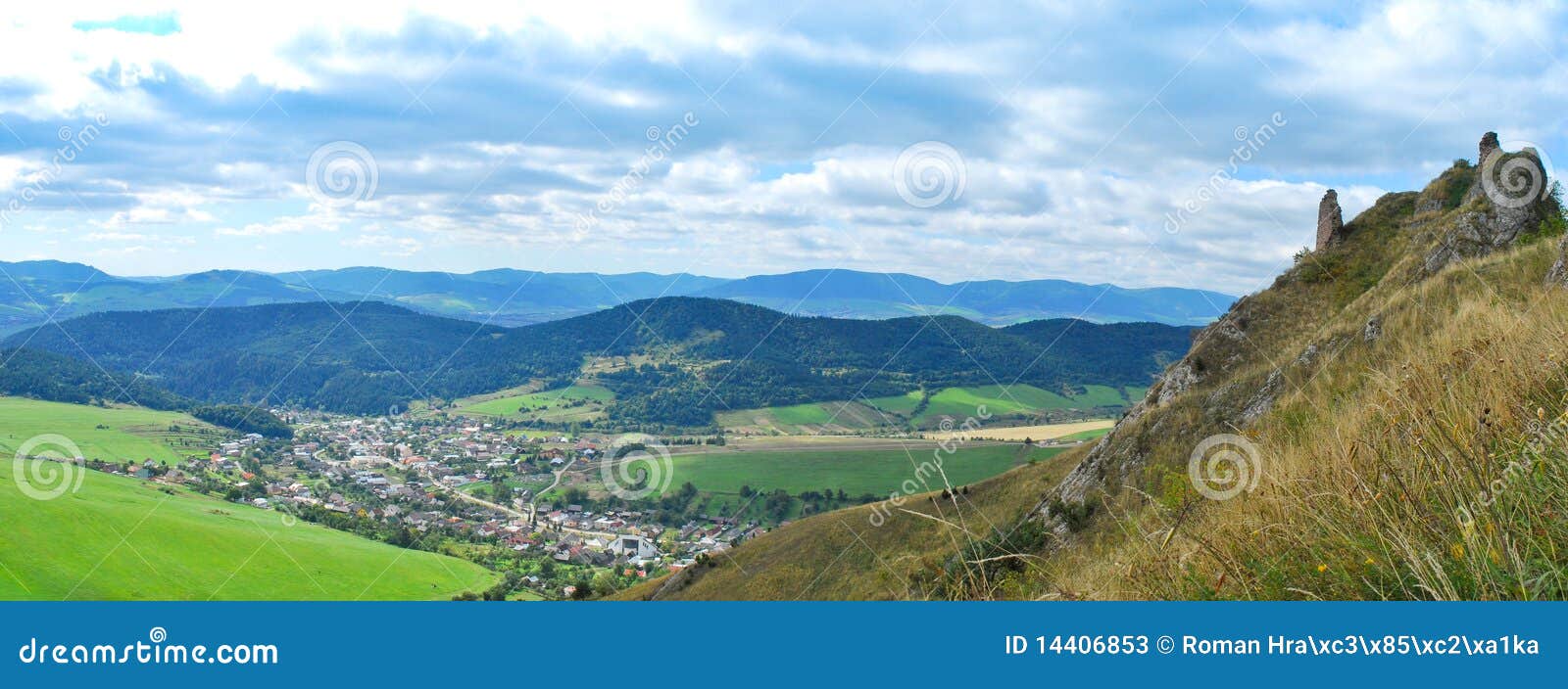 Village Under Castle Protection Stock Image - Image of historic ...