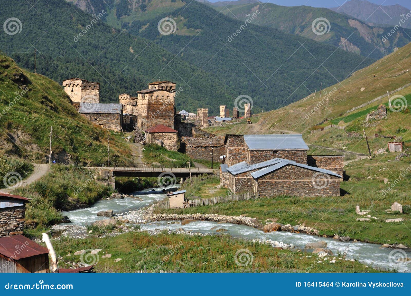 Village Usghuli in Svaneti, Georgia Stock Photo - Image of svan ...