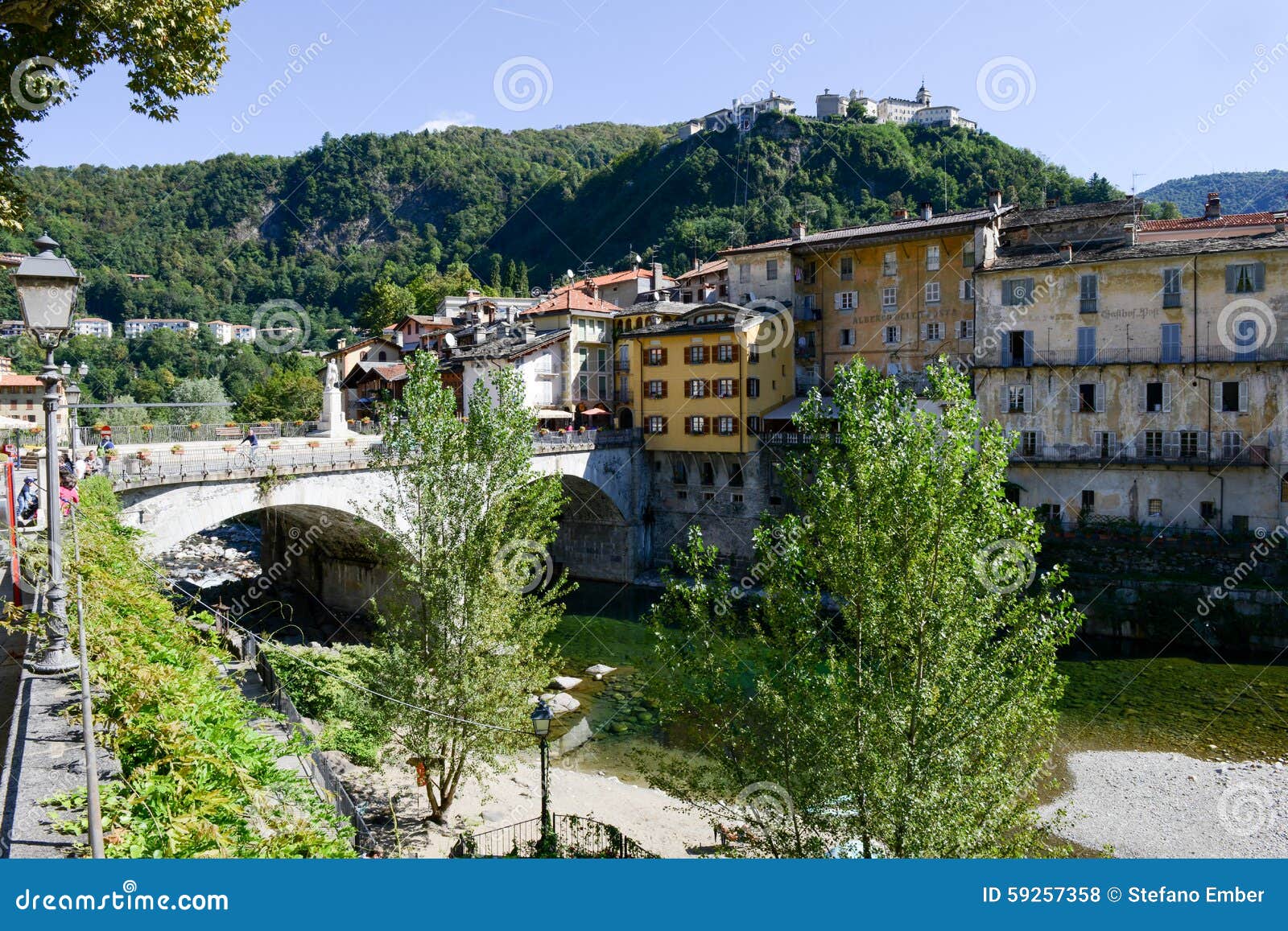 The Village of Varallo Sesia Stock Photo - Image of village, bridge ...