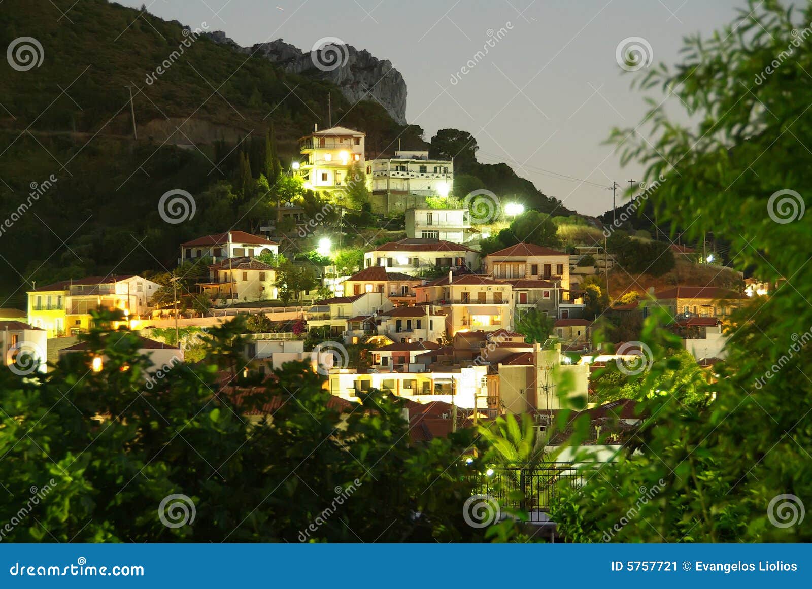 Village view by night stock image. Image of europe, lights - 5757721