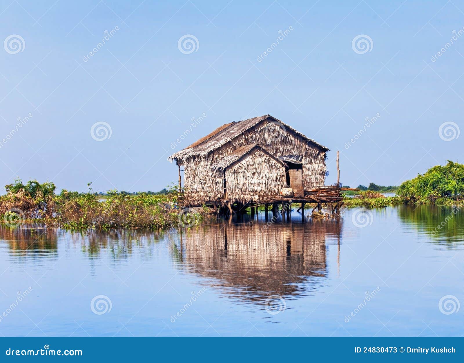 The village on the water stock image. Image of asia, home - 24830473