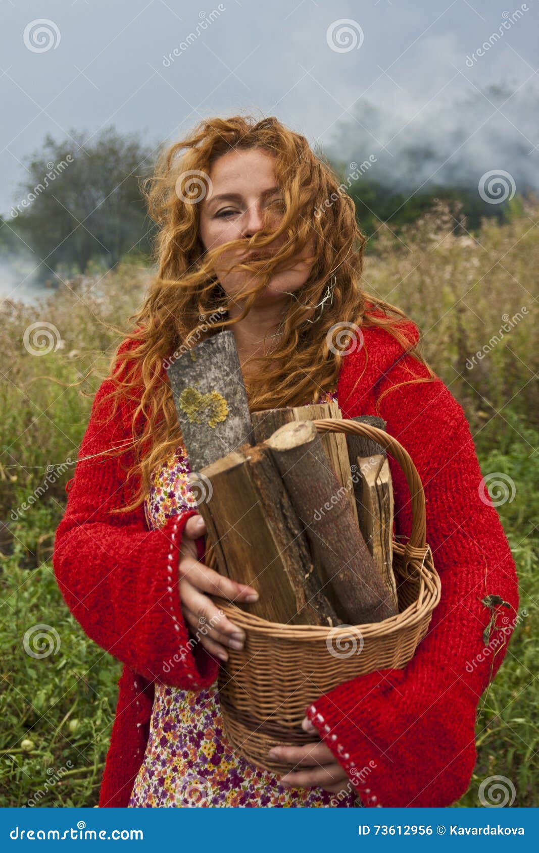 Village Woman Witch in Countryside Stock Photo - Image of outdoors ...