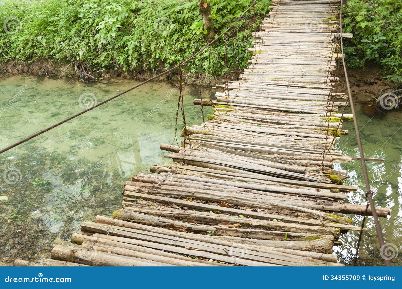 The village wooden bridge stock image. Image of outdoor - 34355709