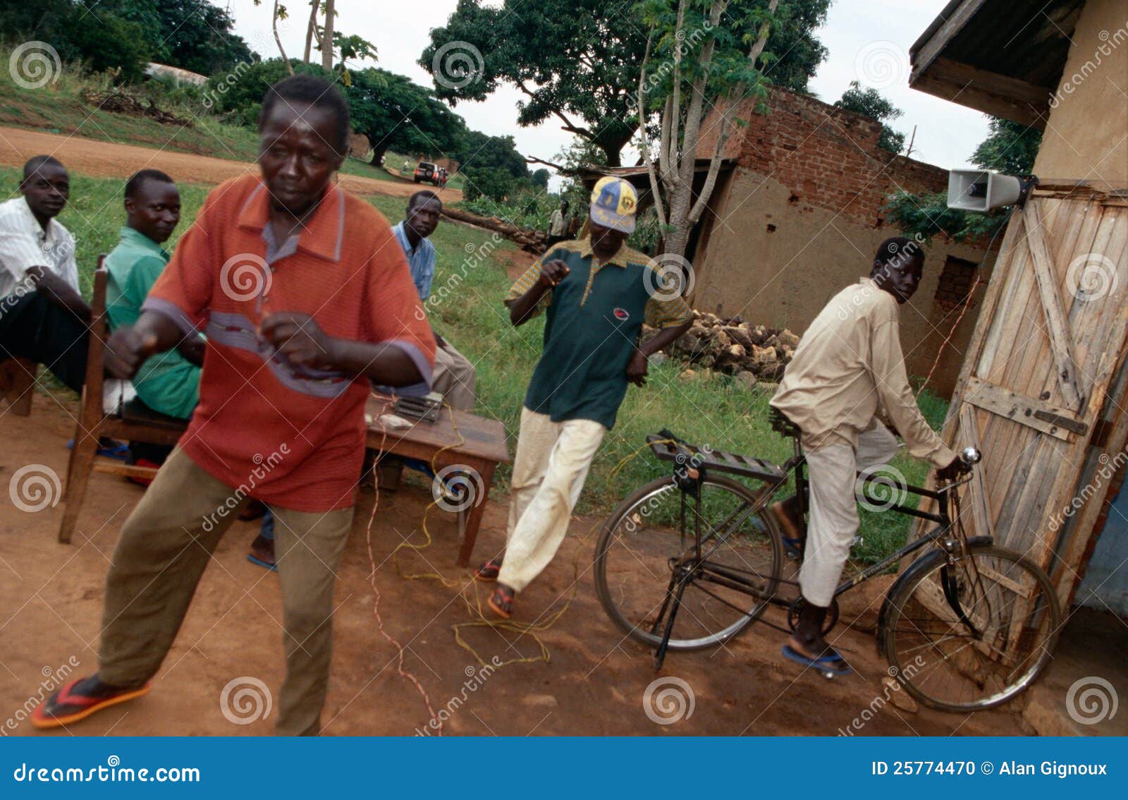 Villagers Dancing To Music, Uganda Editorial Image - Image of bicycle ...