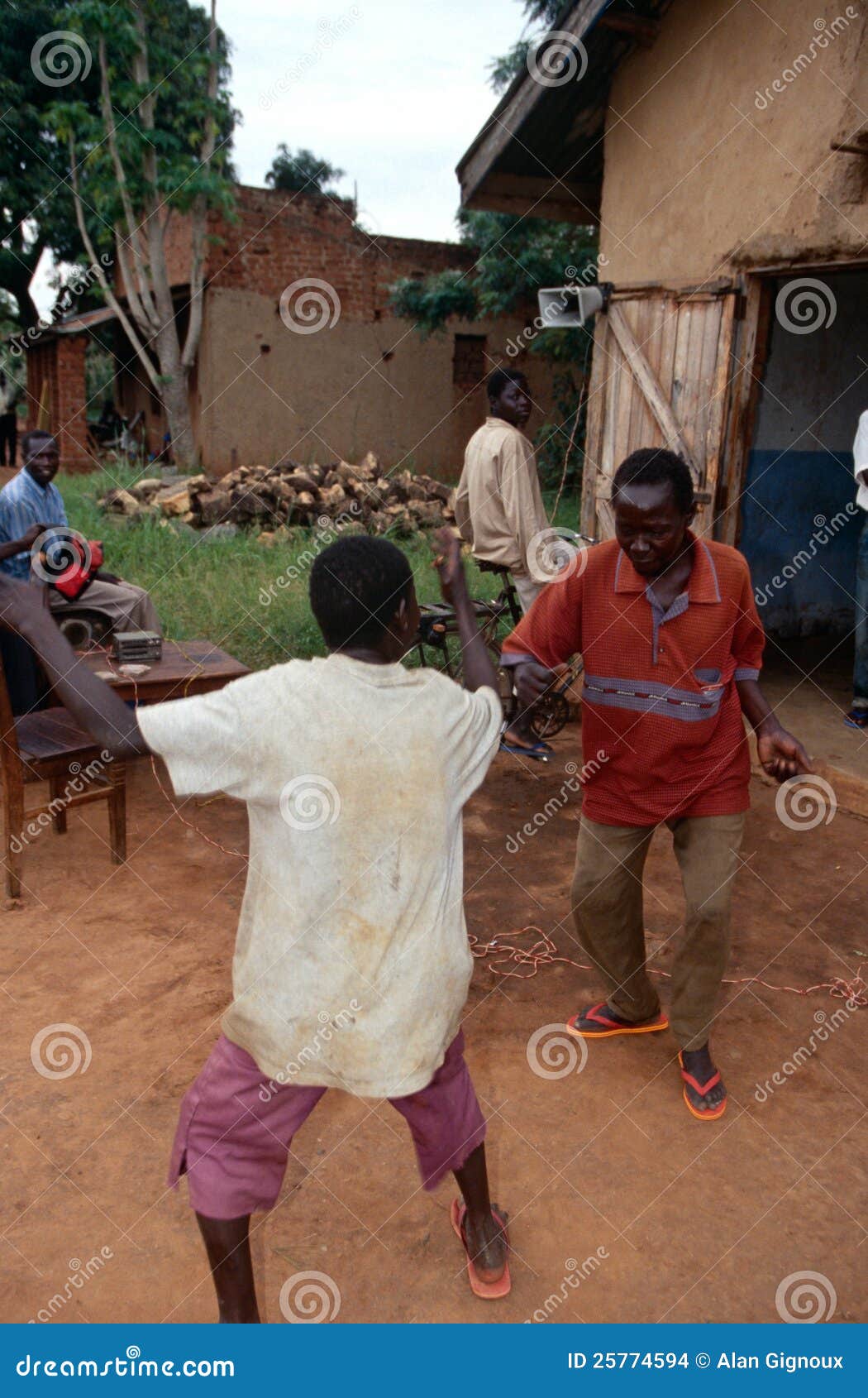 Villagers Dancing To Music, Uganda Editorial Stock Image - Image of ...