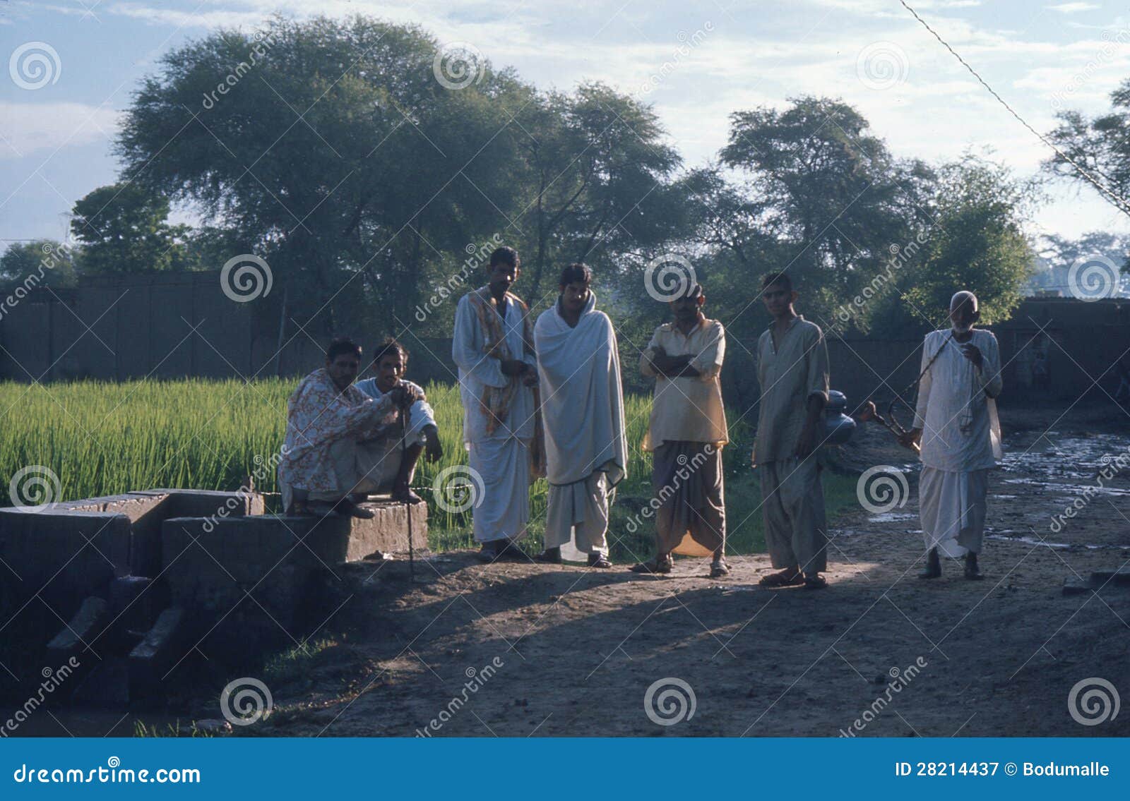 1975. Pakistan. Villagers, at Early Morning. Editorial Photography ...